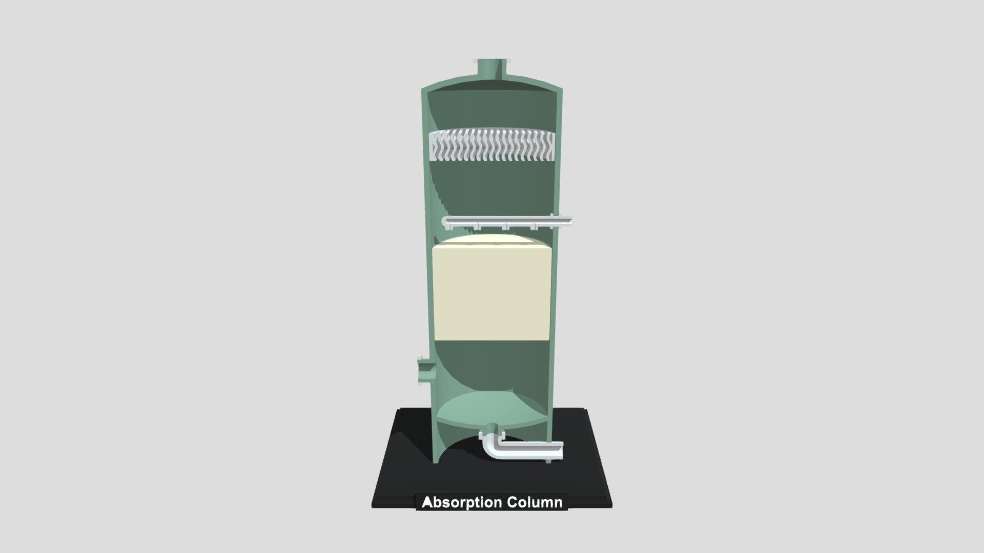 3D Printed Absorption Column - 3D model by Zach Peever (@zpeever ...