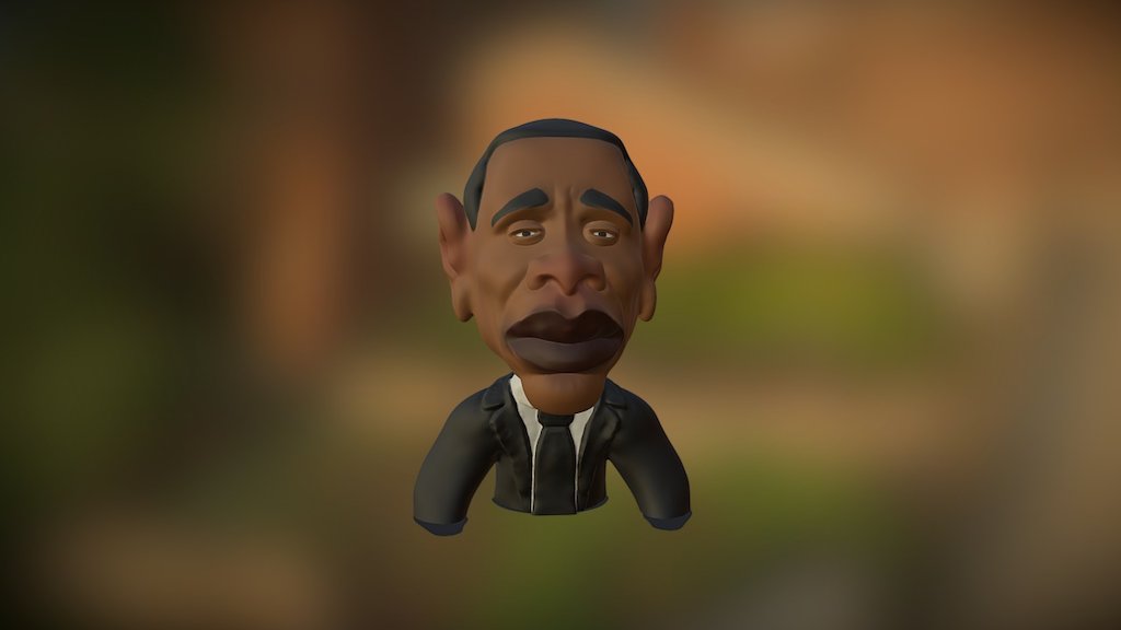 Obama_2017_Gilles Godard - 3D model by HEPL3D [6cd751c] - Sketchfab