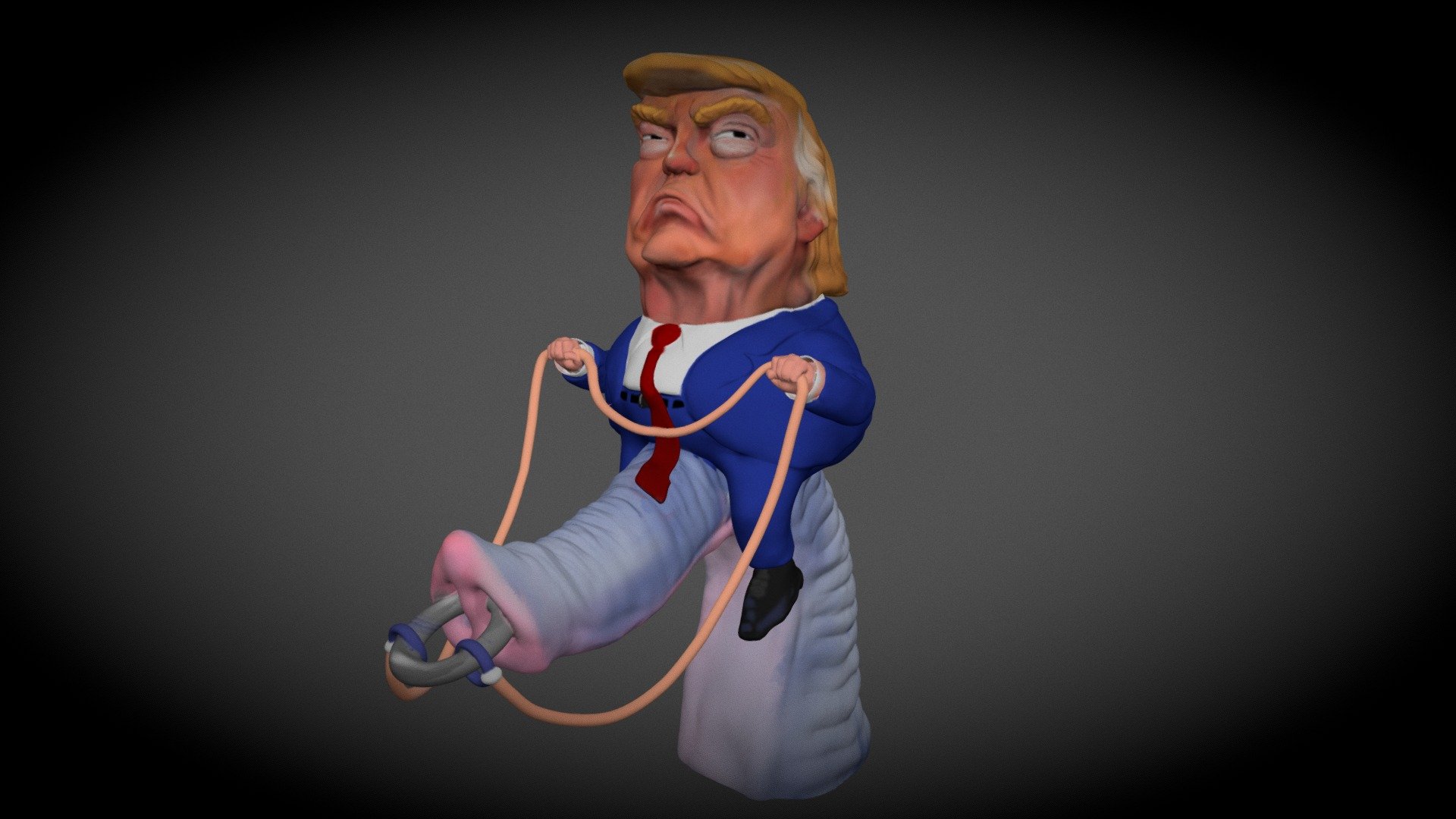 Trump Caricature - 3D model by Stevesack [6cd7630] - Sketchfab