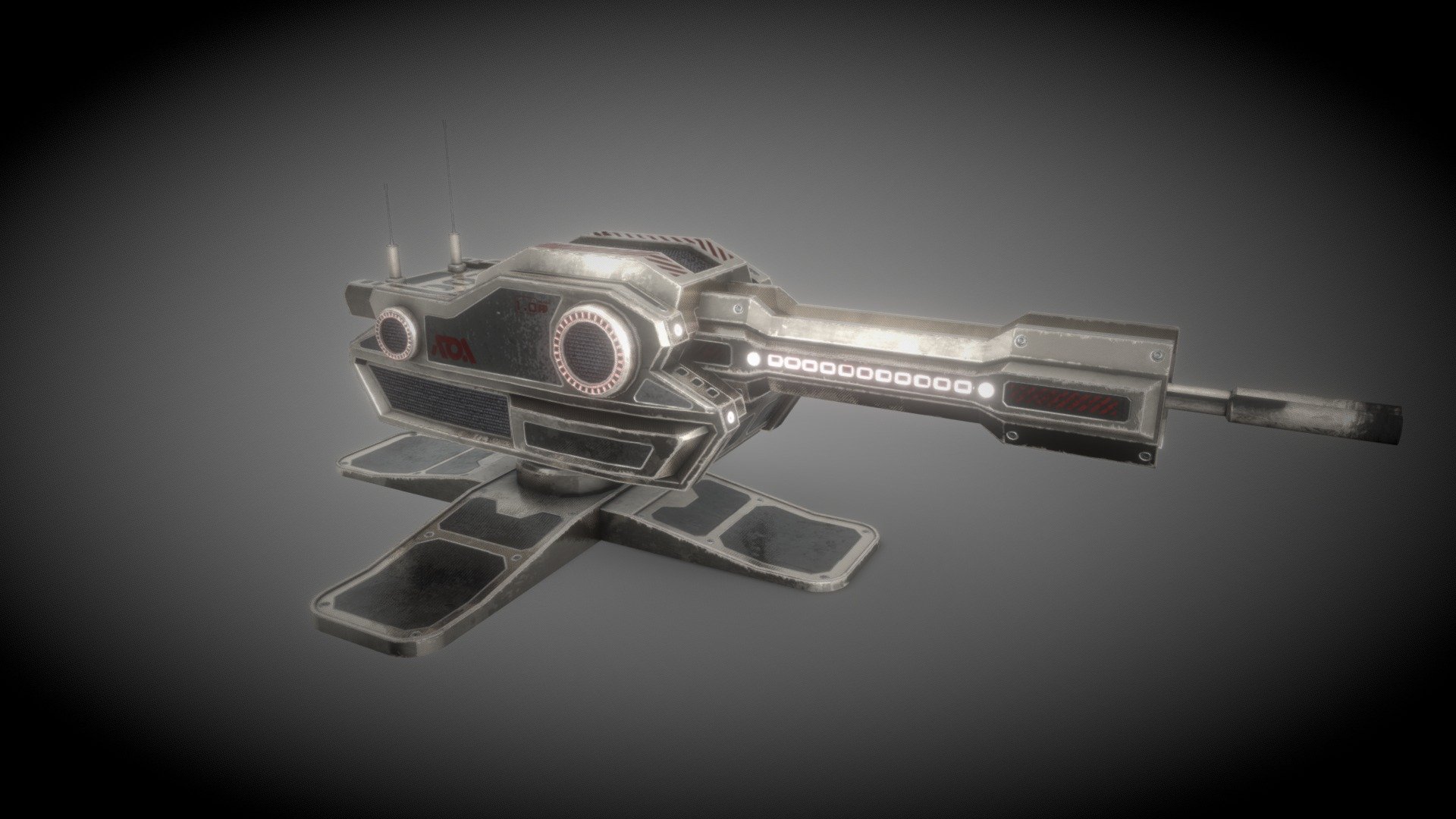 SciFi Turret 6 - Buy Royalty Free 3D model by Dexsoft Games (@dexsoft ...