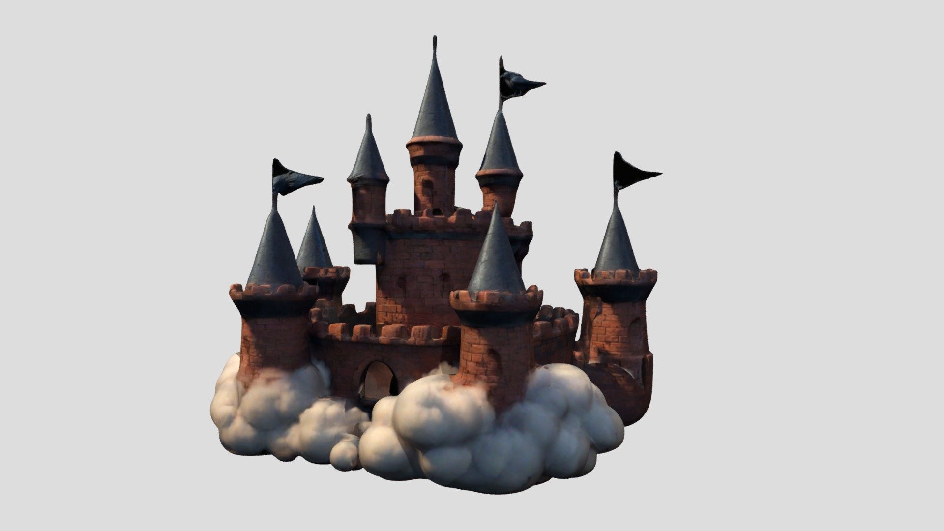 Castle in the Sky East - Download Free 3D model by Brian Trepanier (@CMBC) [6ce1fc7] - Sketchfab