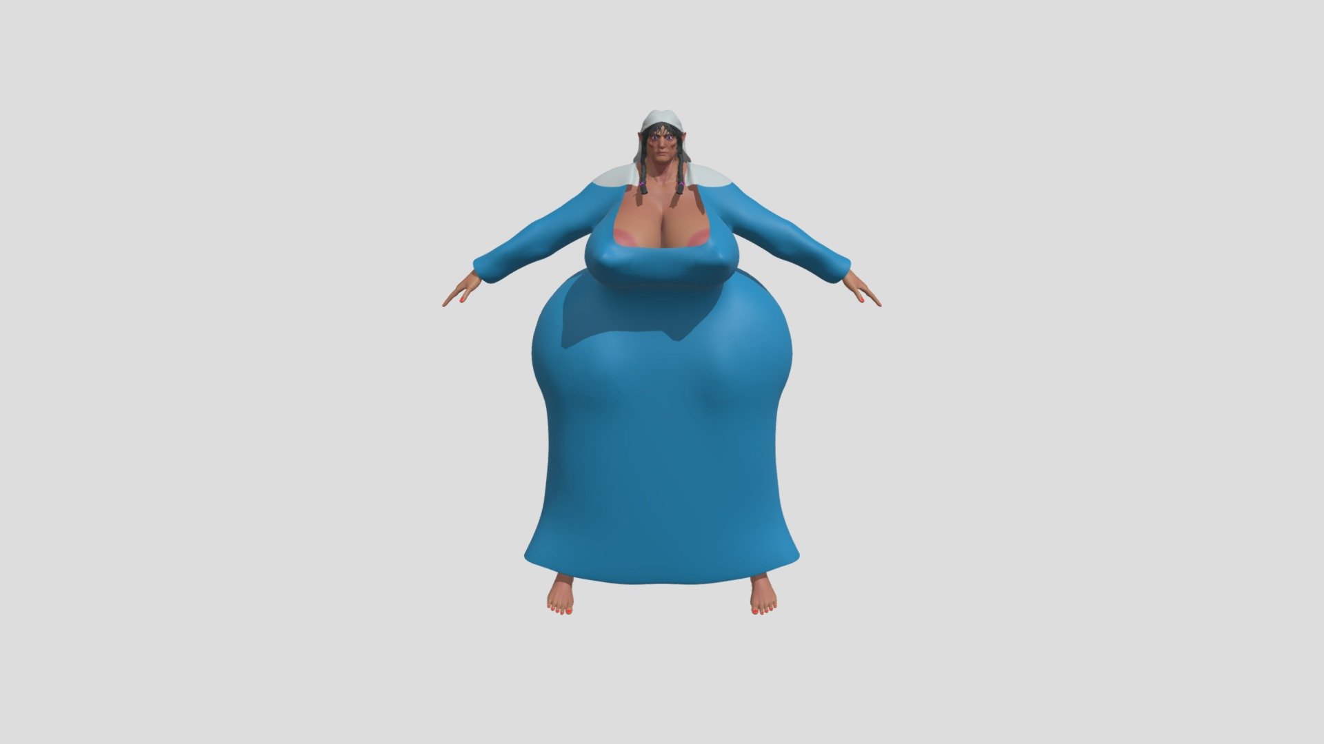 Big elf girl - colored - Download Free 3D model by reconpeanut [6ce81fd ...