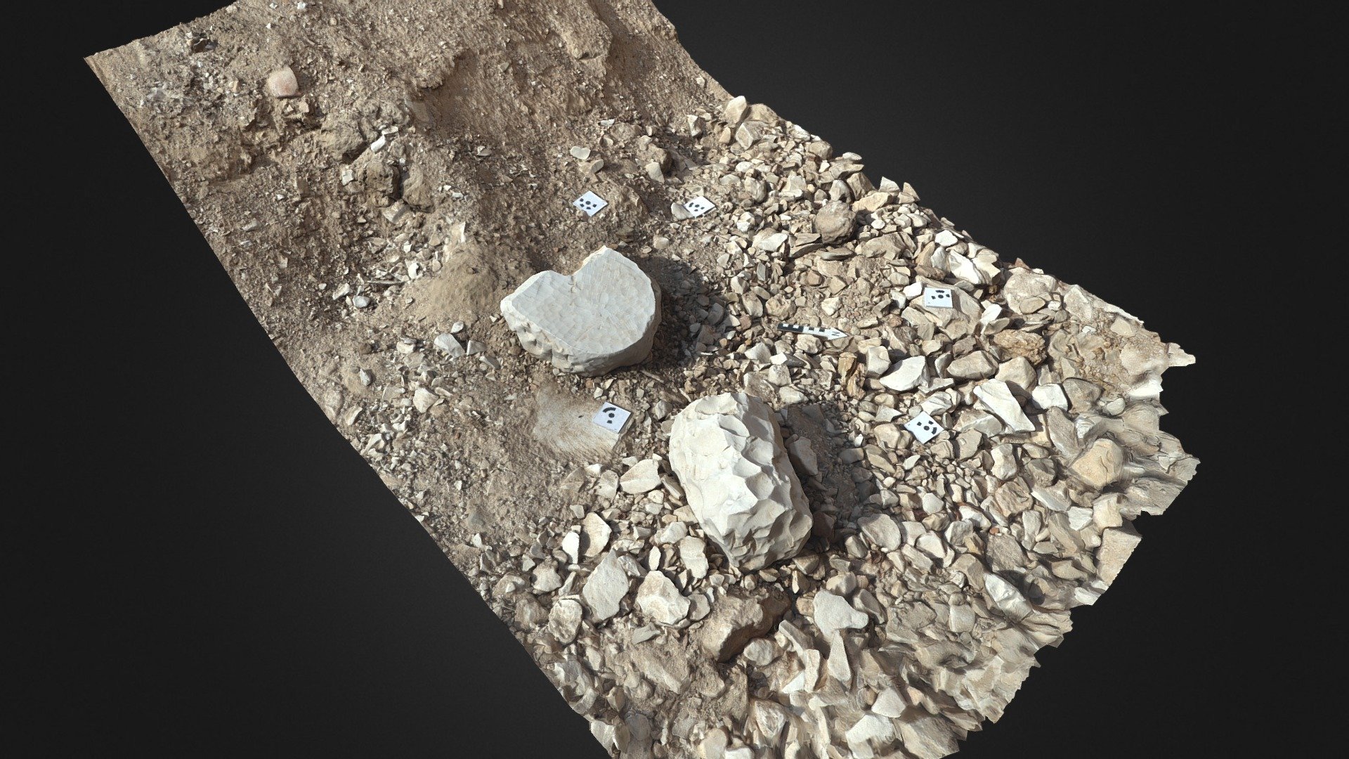 Unfinished Vases amid Quarry Debris, close-up - 3D model by Institut d ...