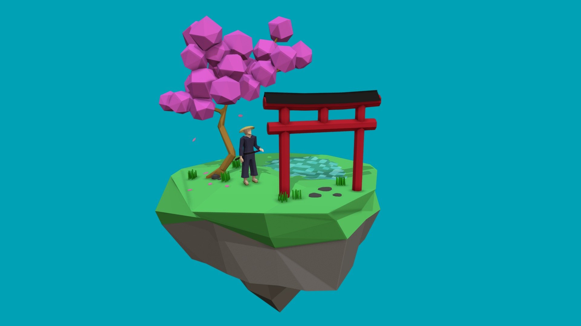 low poly japan island - Download Free 3D model by Noah (@Noahouou ...