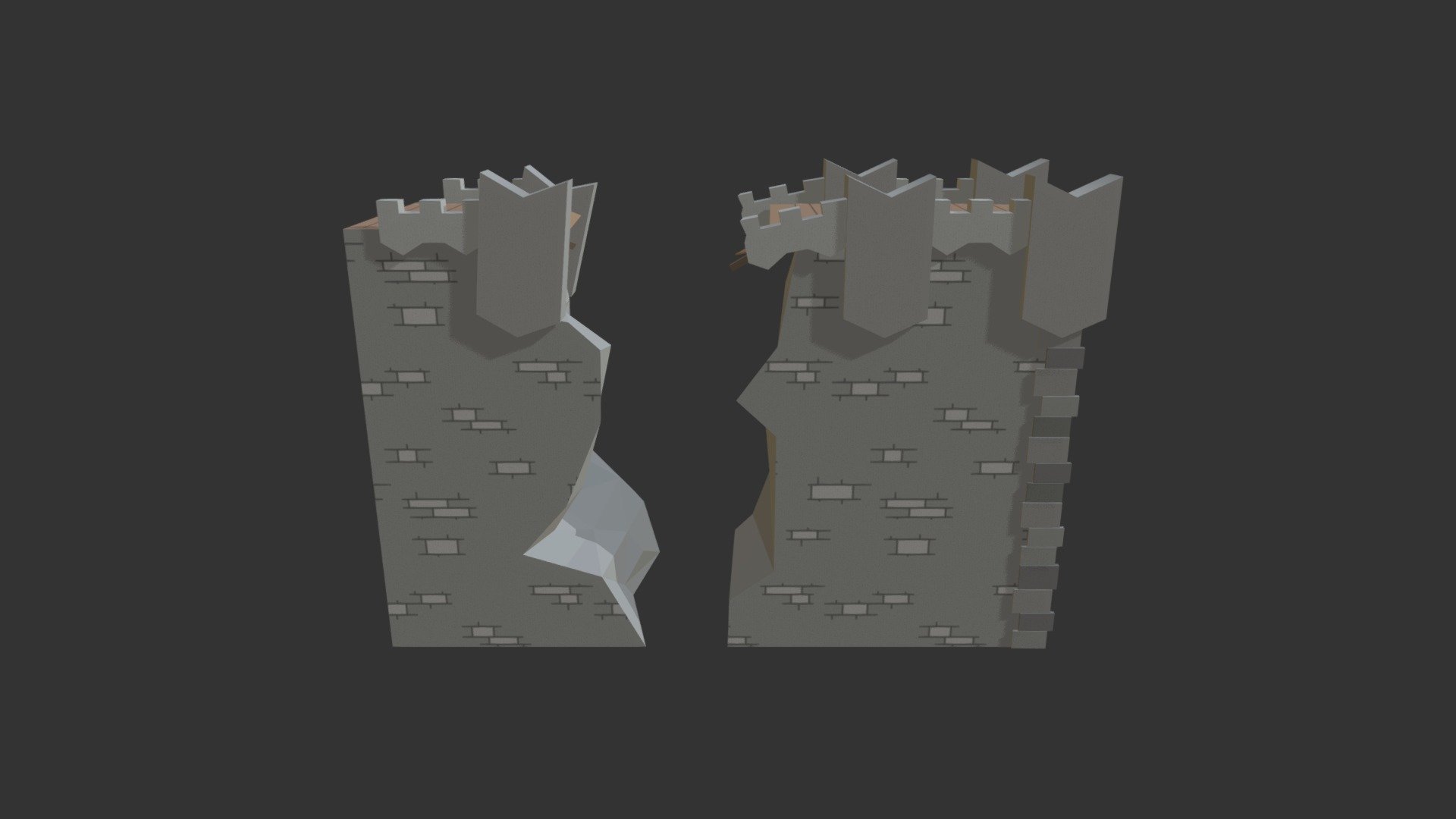 Castle_Damaged_Wall_02 - Download Free 3D model by BlackSpire [6cea33e ...