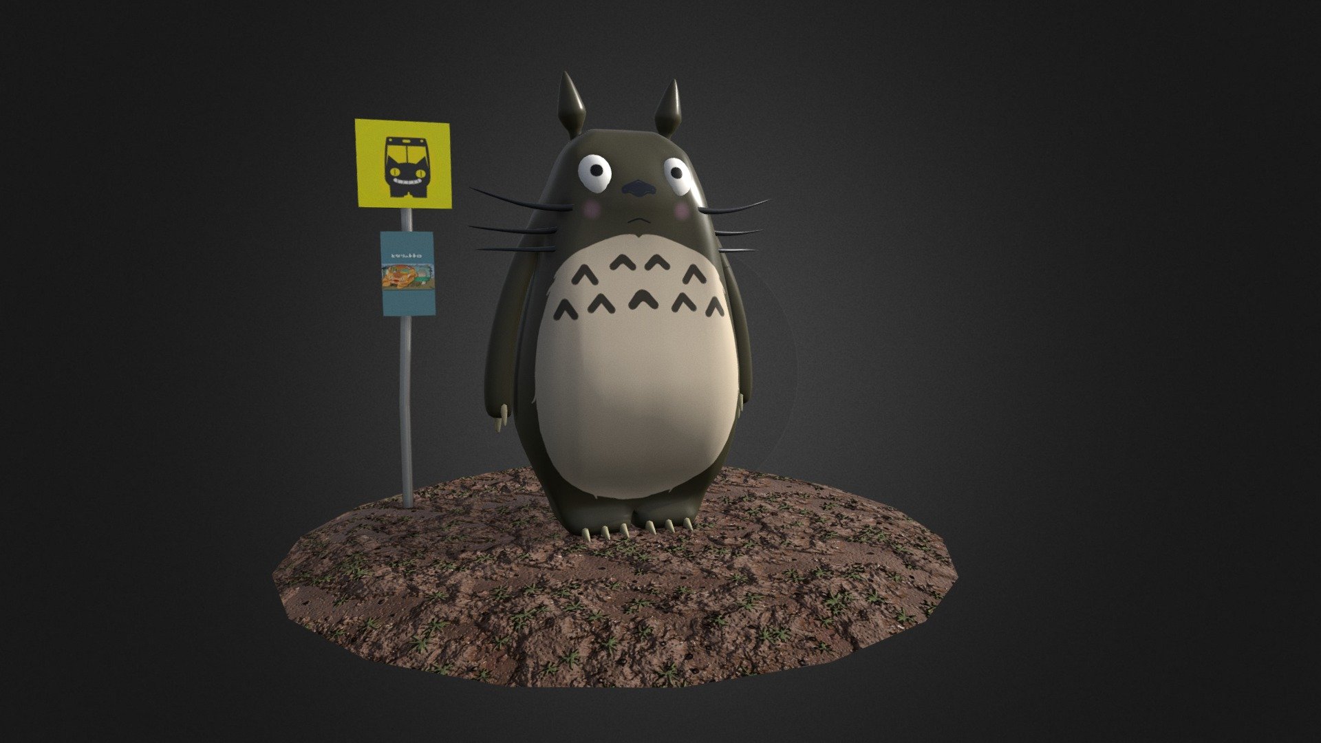 Totoro ꈍ ꈍ - 3D model by Lawley [6cef562] - Sketchfab