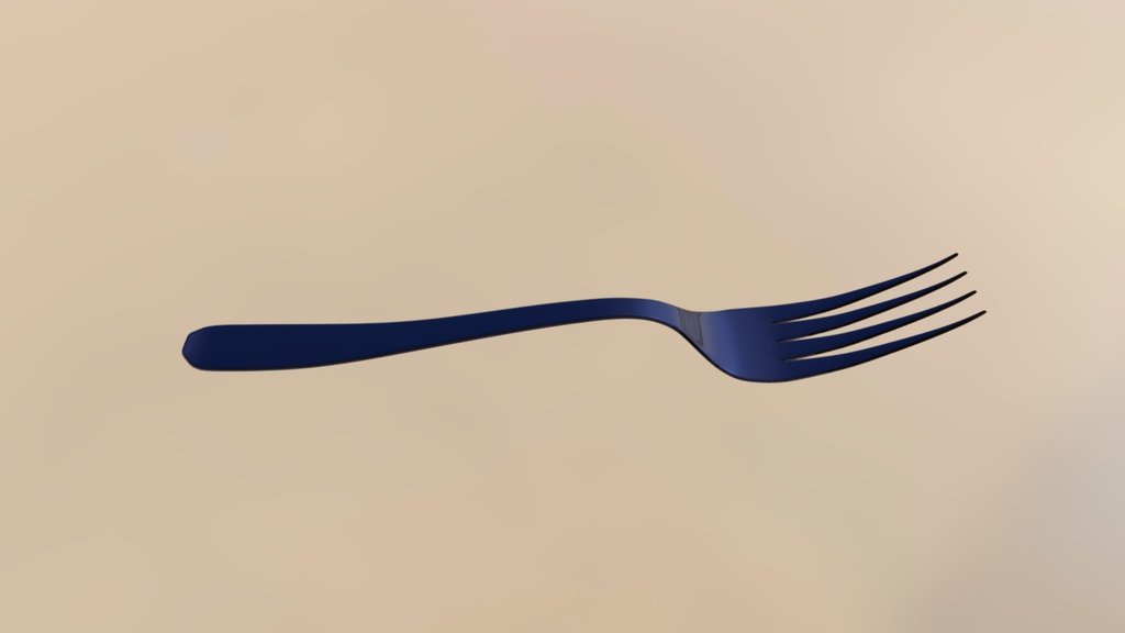 Elegant Blue Fork - 3D model by George Stergiopoulos (@powertigervfx ...