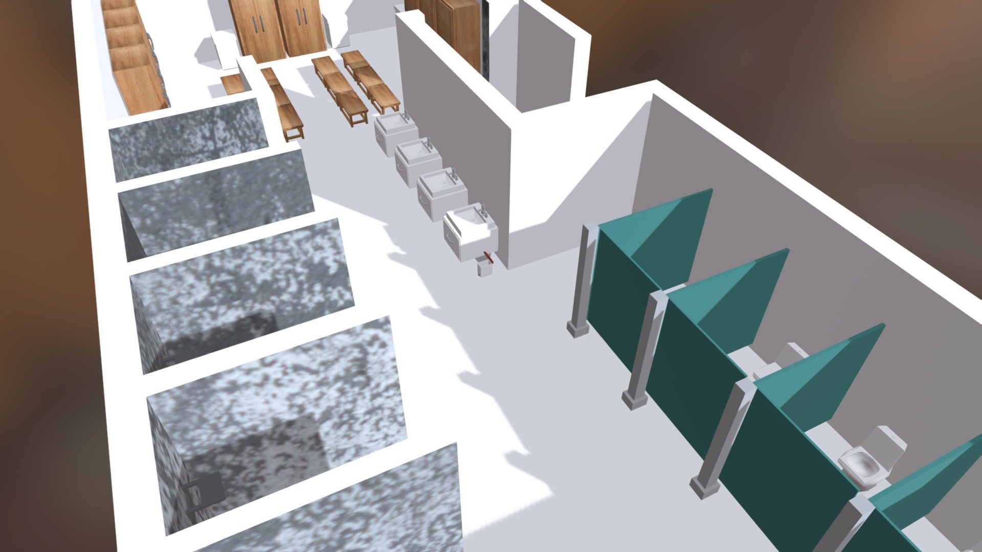 Low Poly Locker Room - Download Free 3D model by gabrielmendesm ...