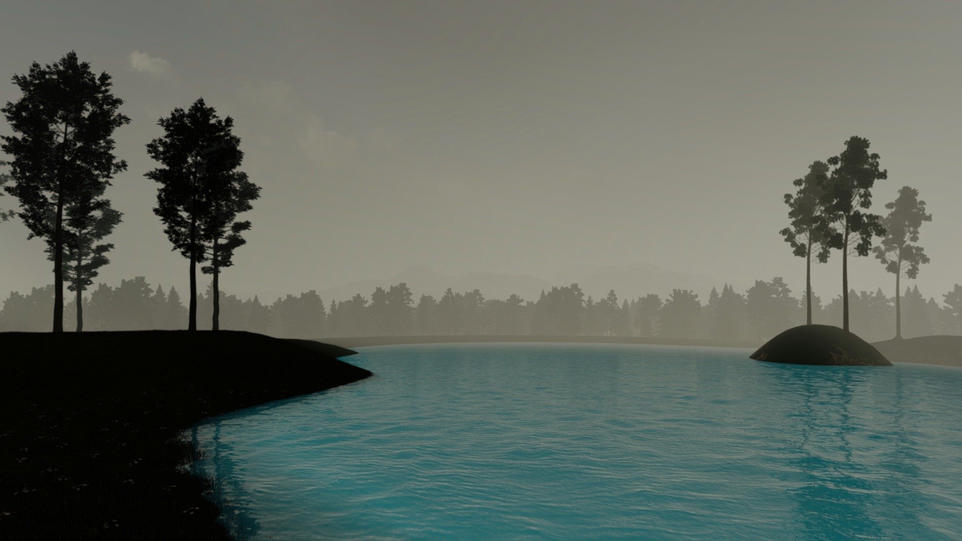 HDRI & SKY BOX 8K _ MORNING FOG OVER THE LAKE - Buy Royalty Free 3D ...