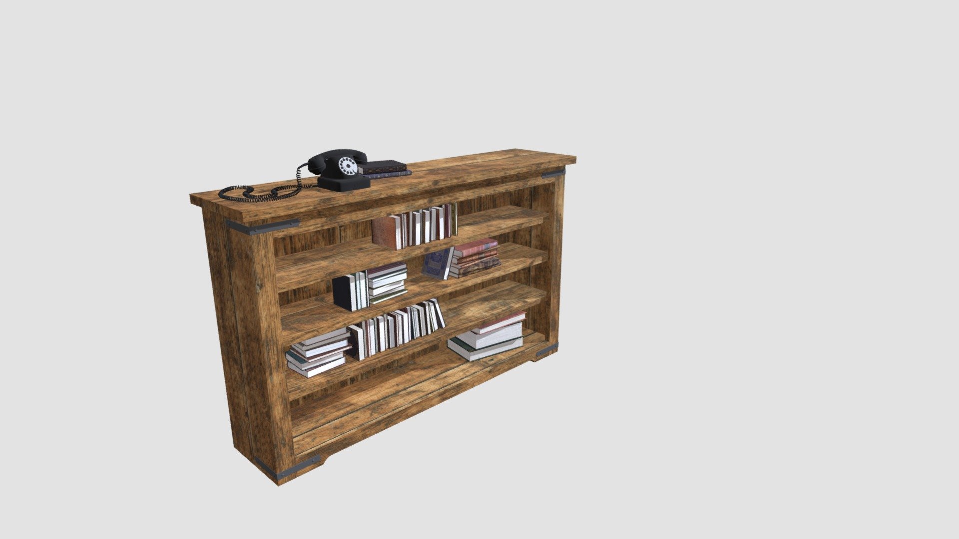 bookshelf - Buy Royalty Free 3D model by Evermotion [6cf6a7e] - Sketchfab Store