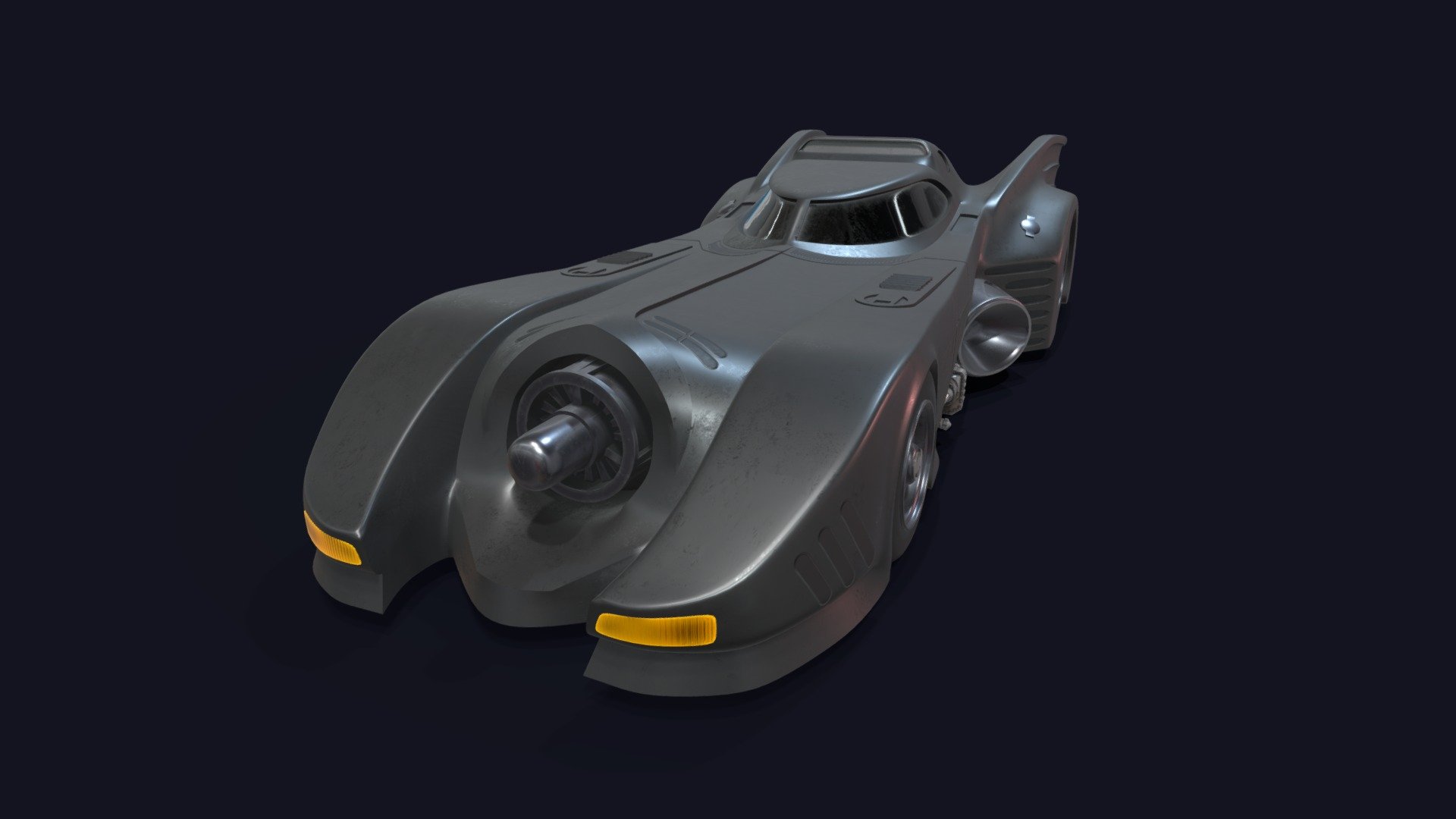 Batmobile 89' - 3D model by Júlio Rodrigues (@RodriguesJulio) [6cf72b6 ...