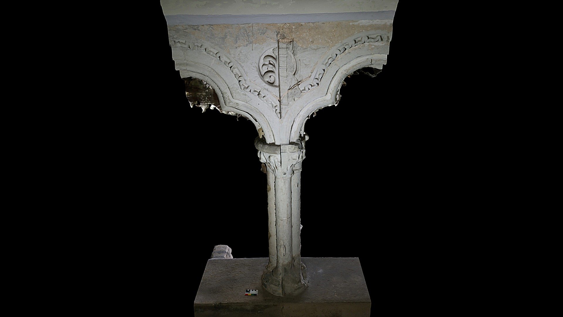 Cloisters arcade pier, West Malling Abbey - 3D model by Kent ...