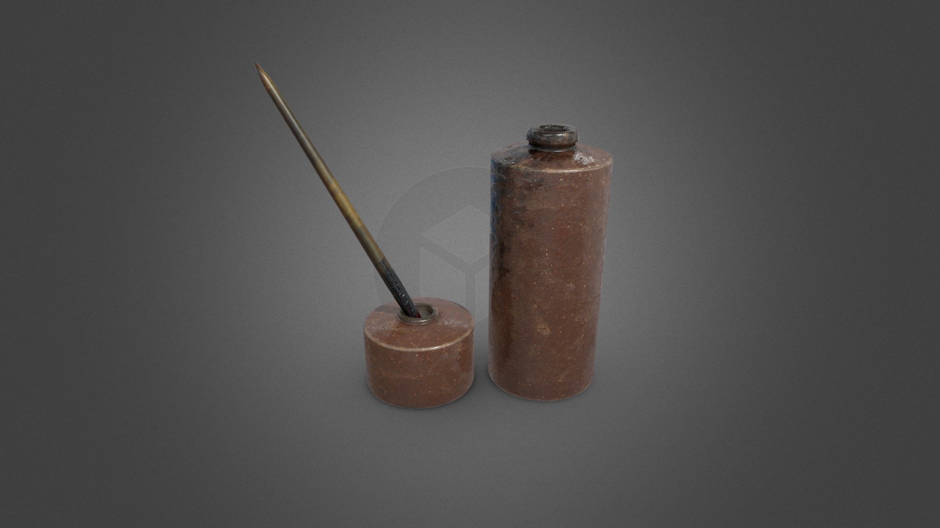 Pen & Inkpot - 3D model by kasparkuldkepp [6d03eb3] - Sketchfab