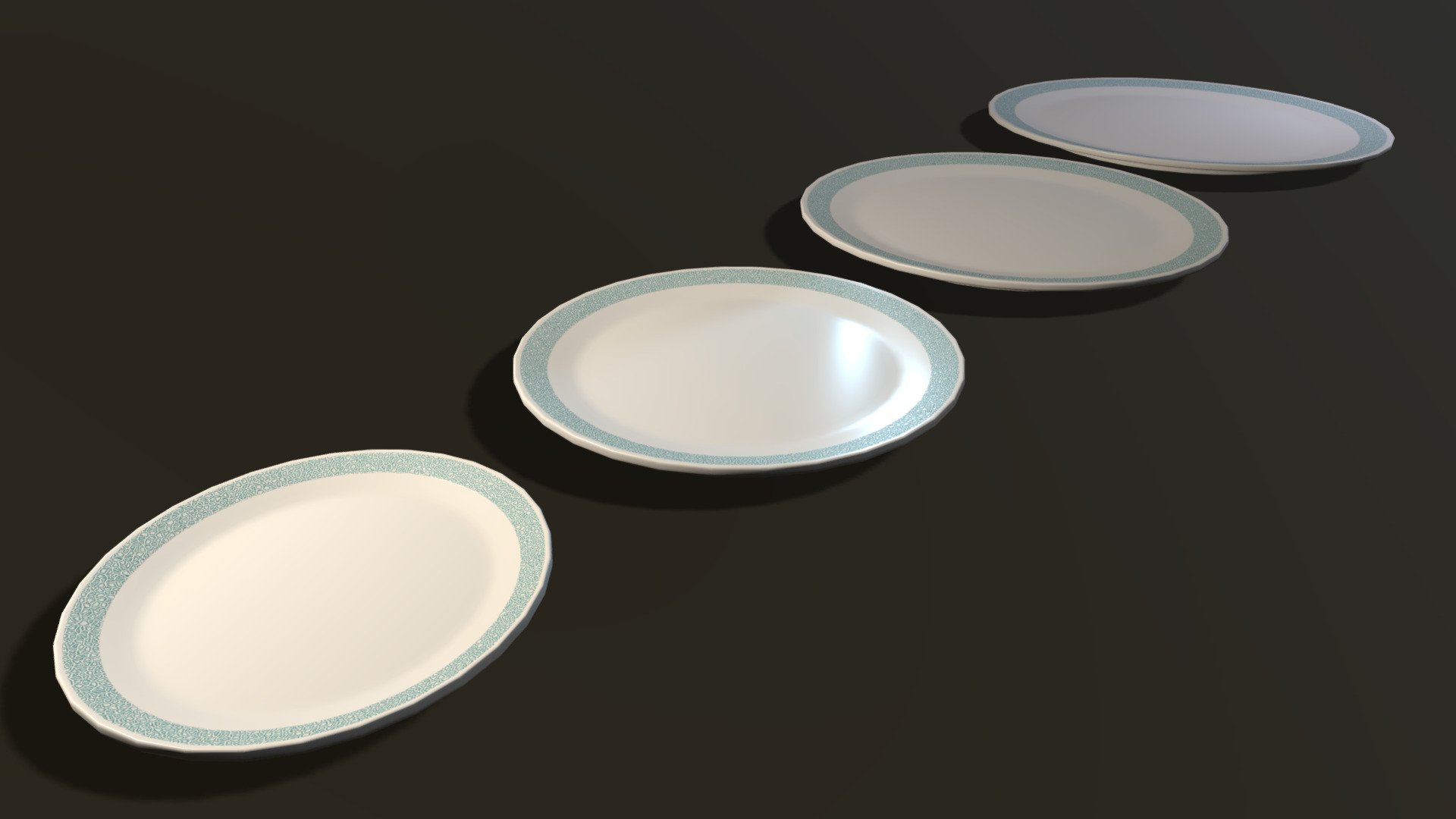 Ceramic Plate Set - Download Free 3D model by CertifiedDoc [6d059ad ...