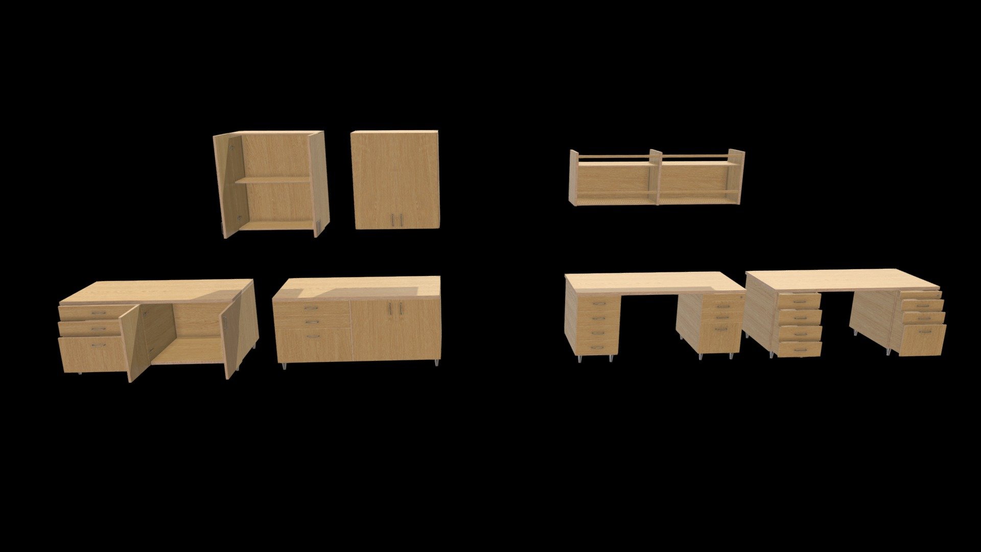 Cabinets - 3D model by 3ddominator (@roughdominator) [6d07767] - Sketchfab