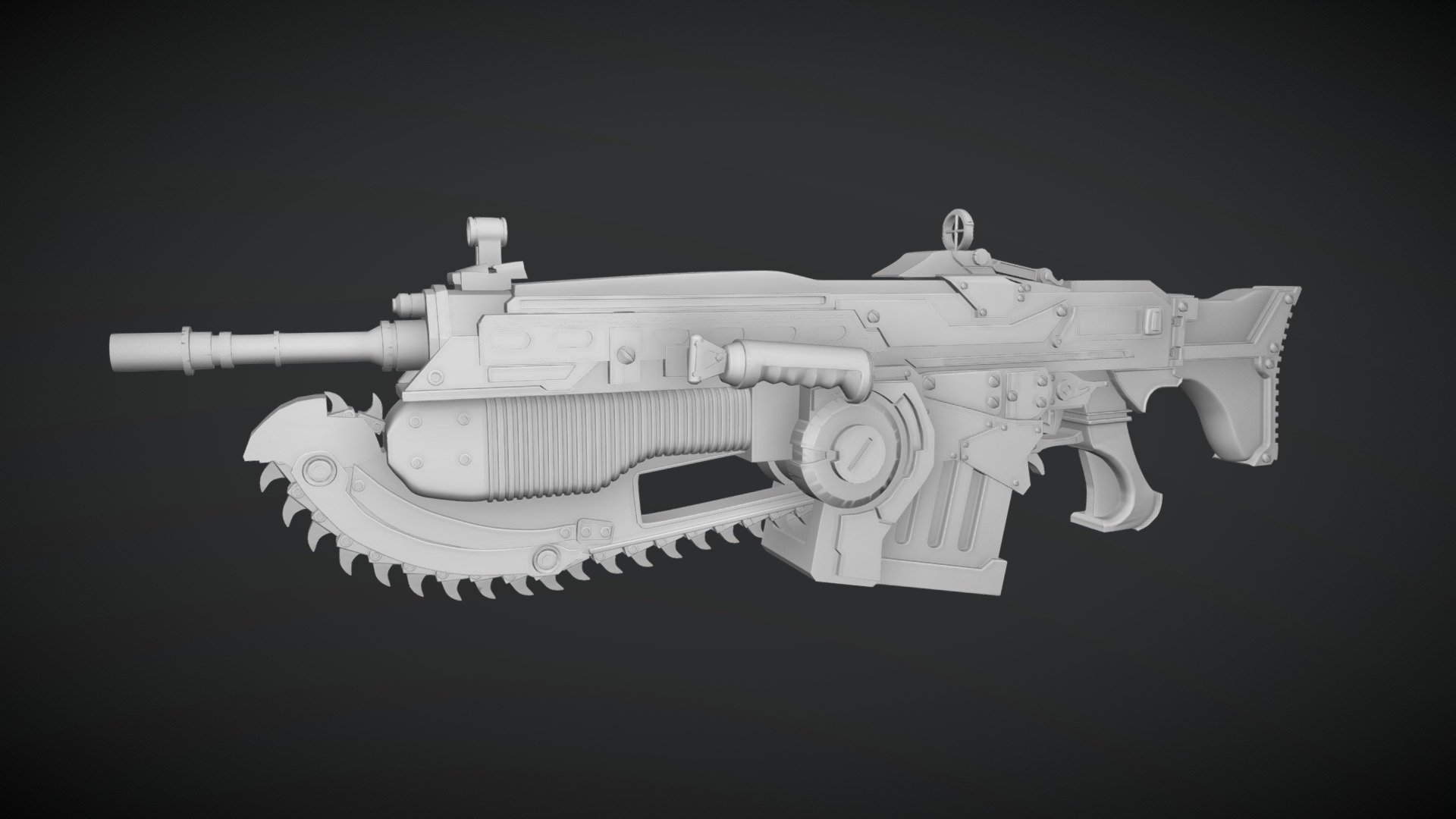 Lancer Assault Rifle Gears of War - Buy Royalty Free 3D model by ...
