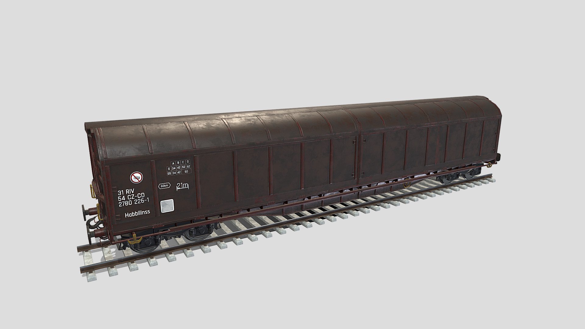 CFR Habis Sliding Door Wagon 339 Rail Car V1 - Buy Royalty Free 3D ...