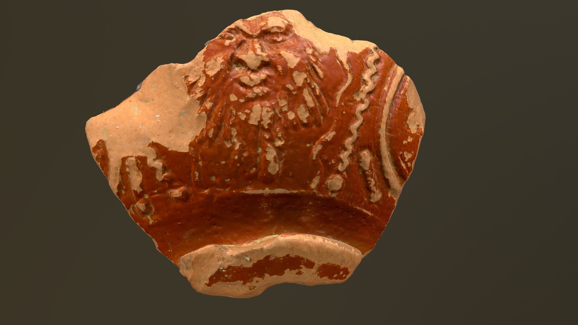 Samian Ware Base Fragment - 3D model by paulking [6d0b5ea] - Sketchfab