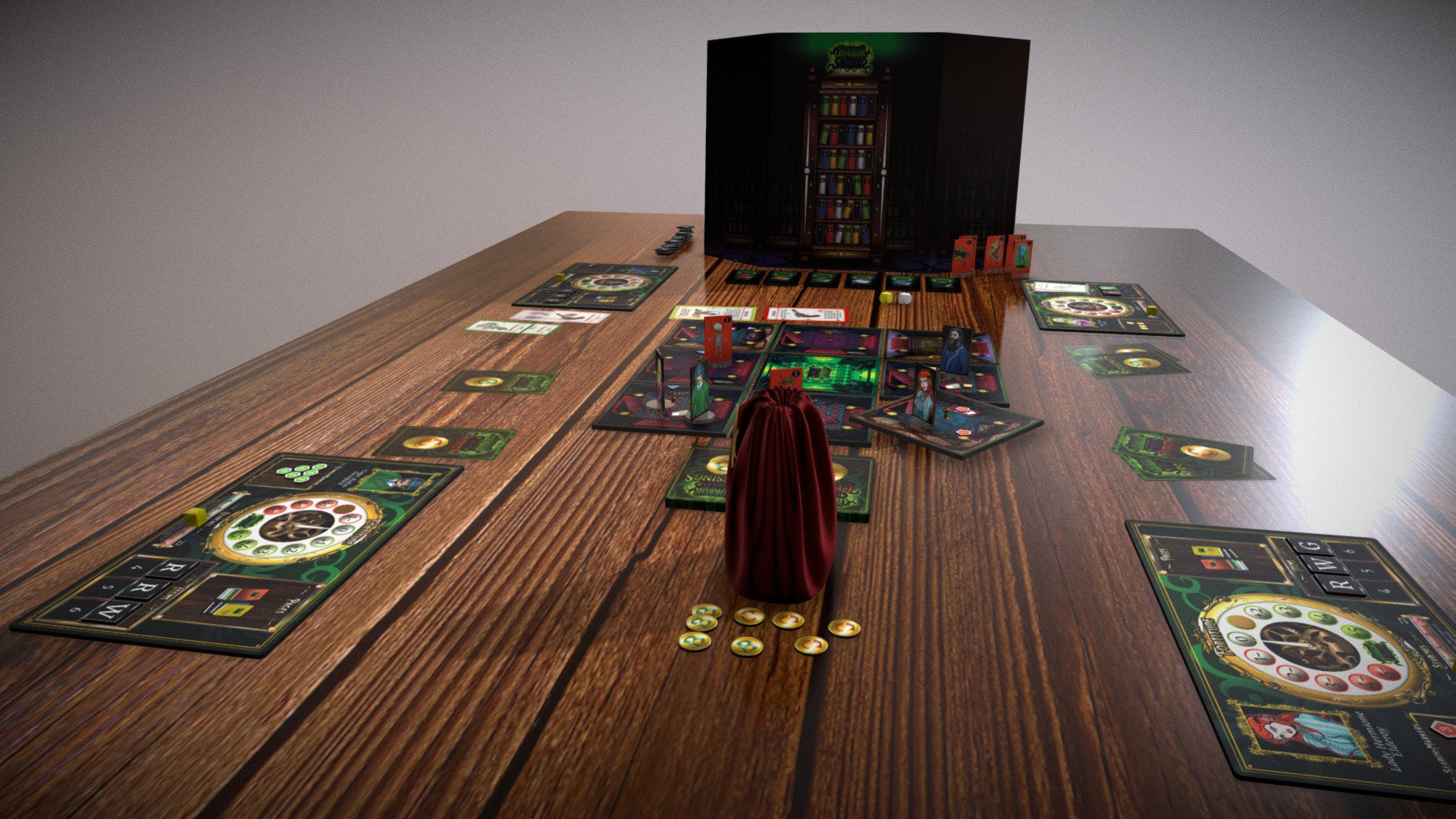 Horror in the Library Board Game - Download Free 3D model by ...