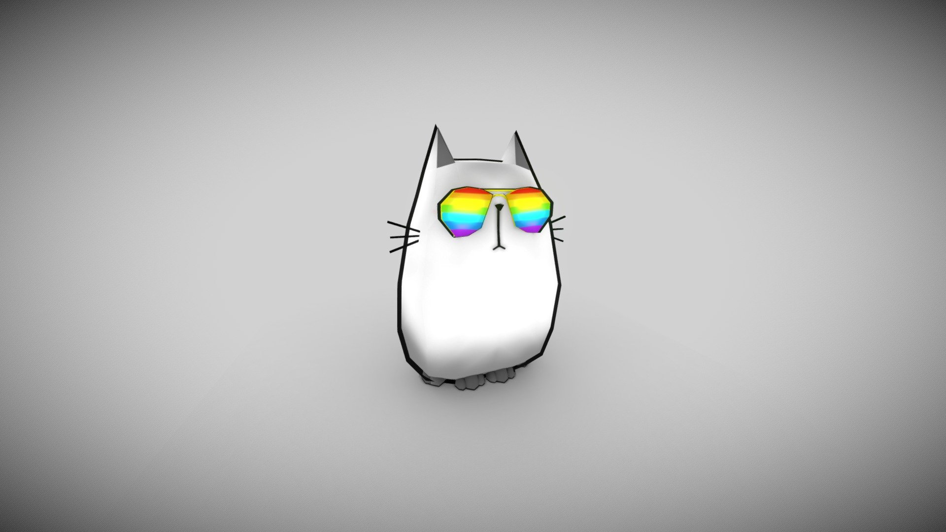 Fat Rainbow Cat - Download Free 3D model by mRiot (@malgorzatariot ...