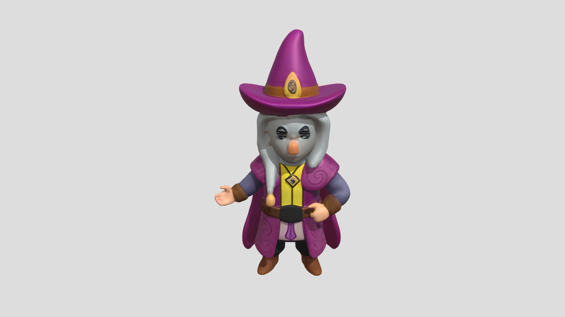 Wizard with purple cloak - 3D model by Emm (@edemaistre) [6d10679] - Sketchfab