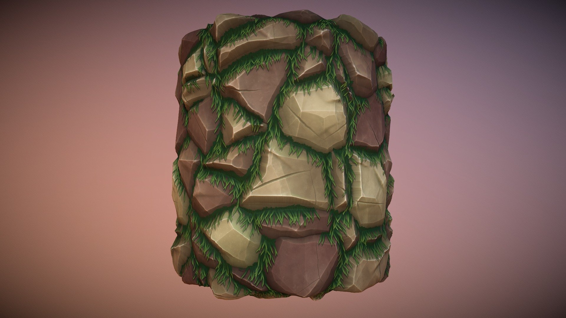 Stylized rock with grass - 3D model by FunkFz [6d1624e] - Sketchfab