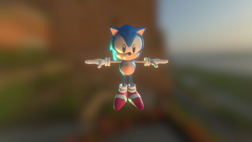 Sonic The Hedgehog (Classic) - 3D model by jperk [6d17384] - Sketchfab
