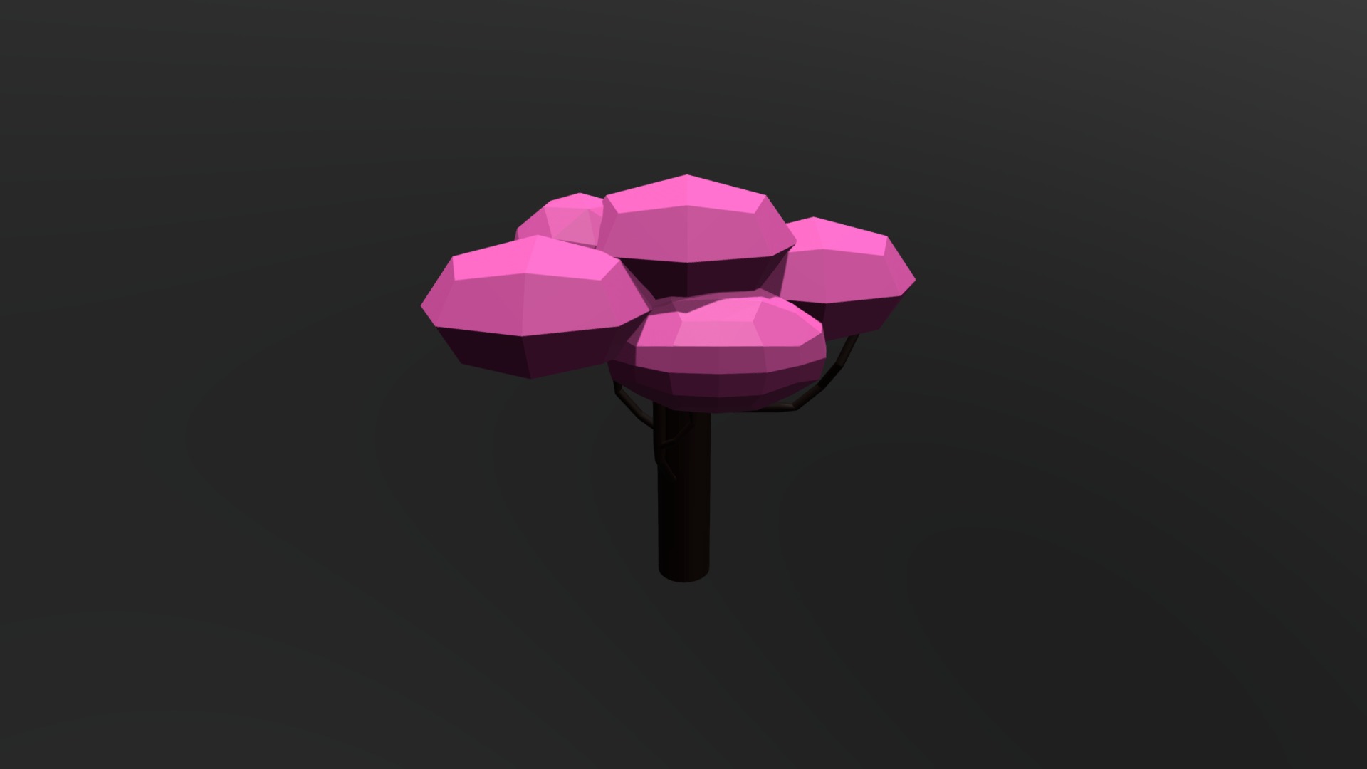 Simple pink leaf tree - 3D model by Alberthomas [6d187ee] - Sketchfab