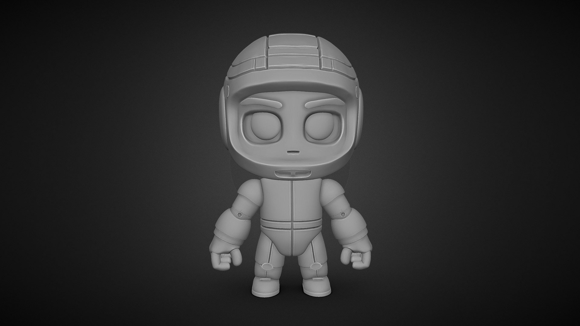 Cute Chibi Robot for 3D Printing // Art-toy - Buy Royalty Free 3D model ...