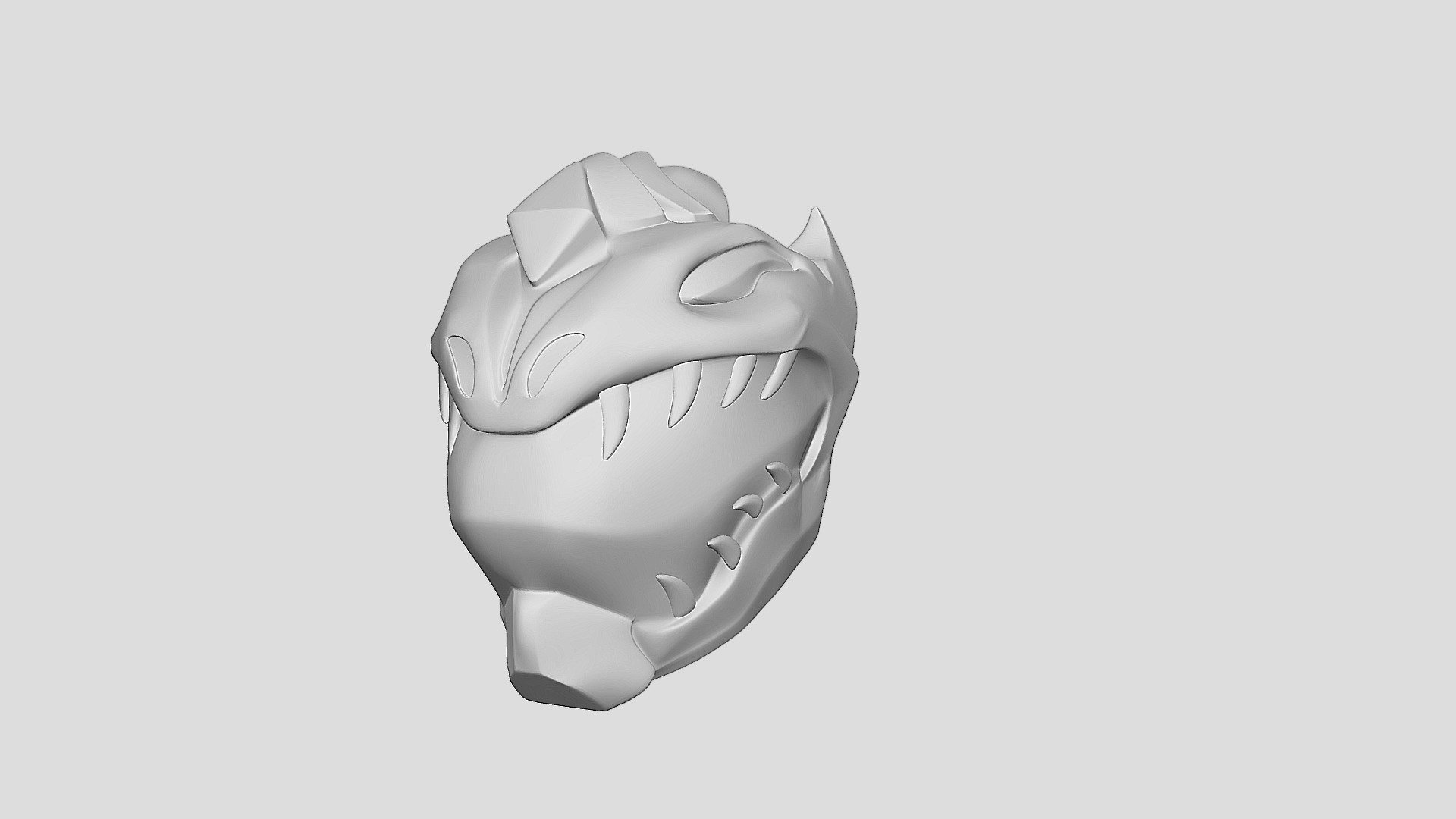 White dragon helmet power rangers - 3D model by ThingCrafter (@plaagmug ...