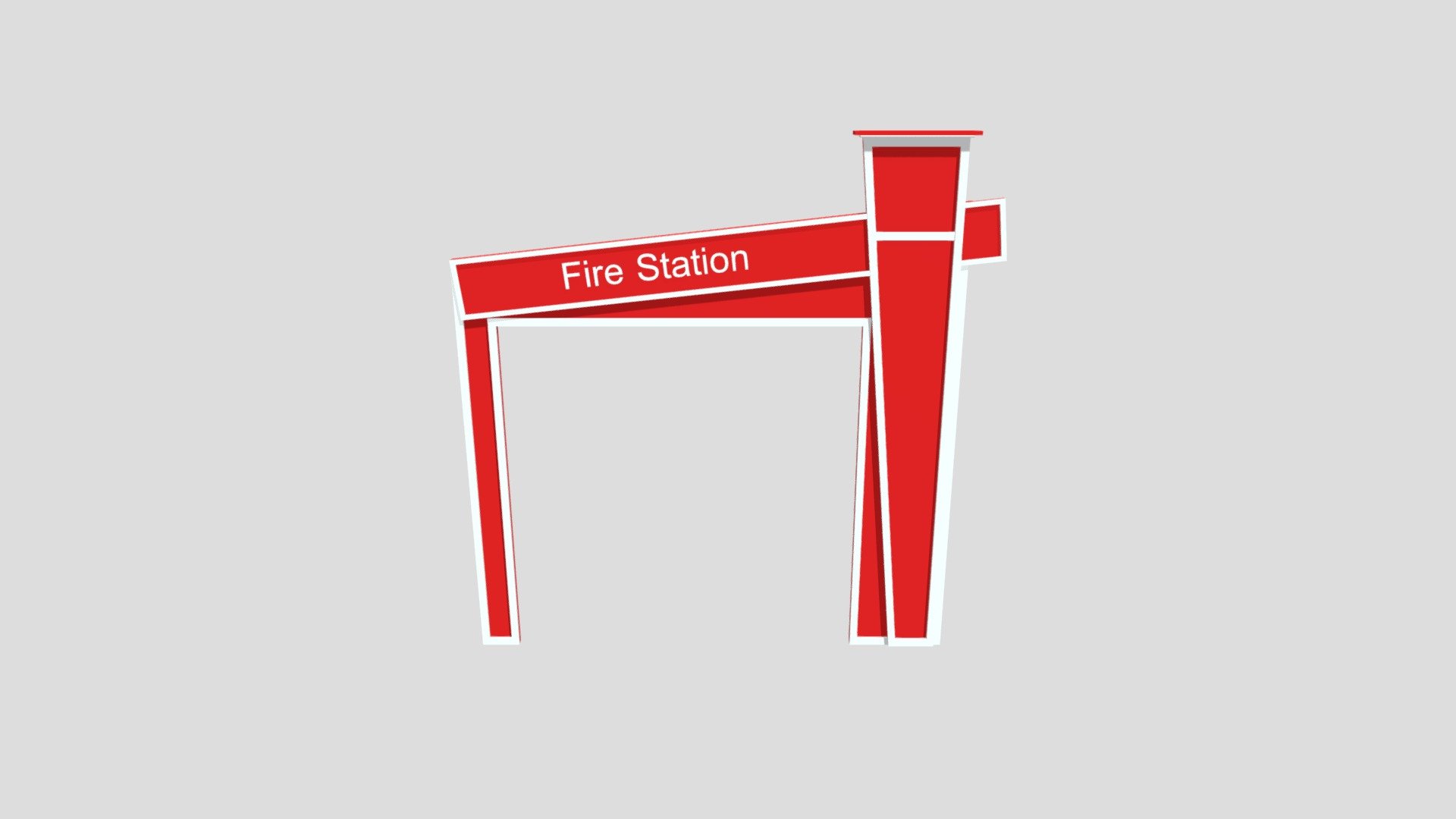 Fire station gate - 3D model by quanghuy.skynext [6d1a123] - Sketchfab