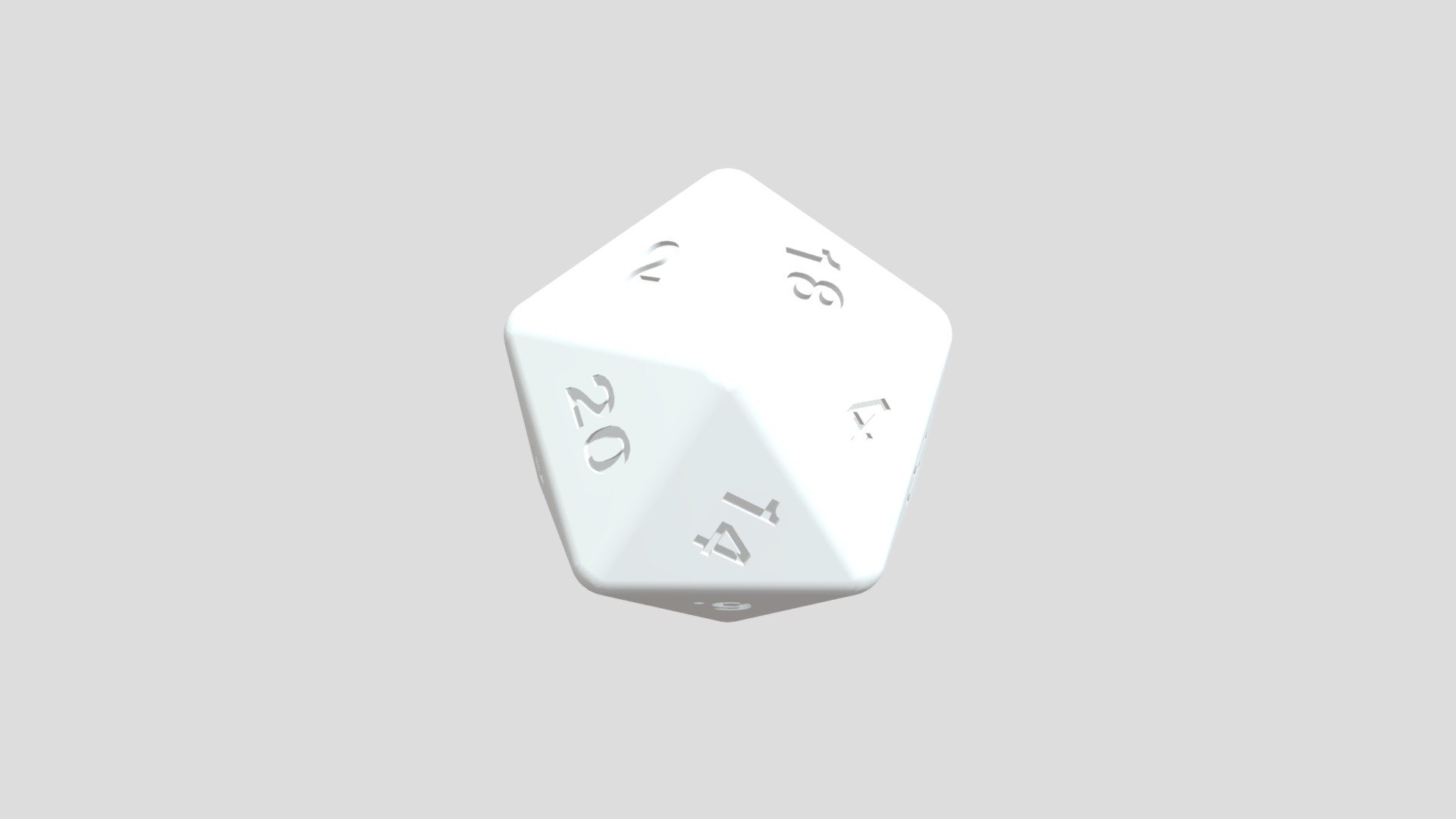 20-sided Dice - Download Free 3D model by 1256 [6d1a66b] - Sketchfab