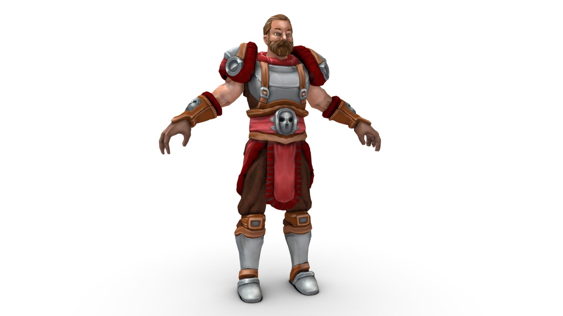 Stylized Hand Painted Warrior - Buy Royalty Free 3D model by ...