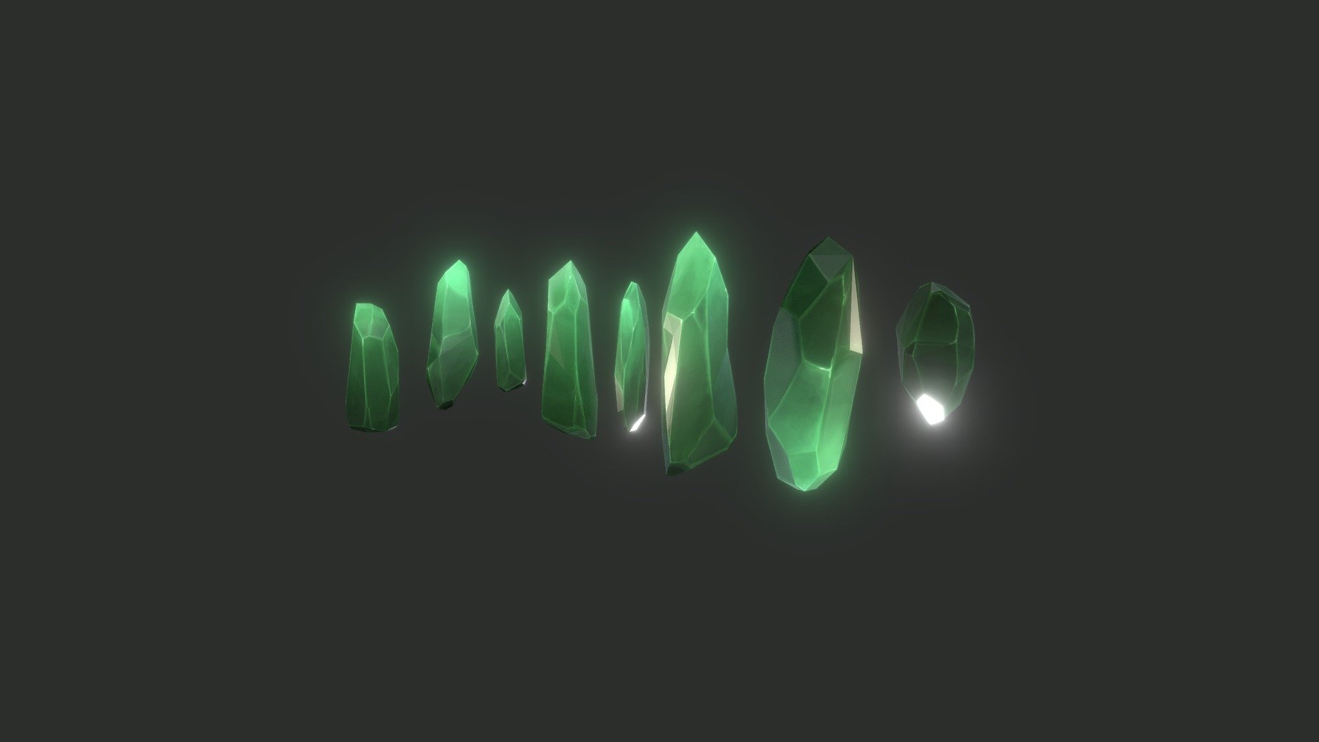 Stylized Low poly Crystals - 3D model by Mikel Ibarra (@ibarra3d ...
