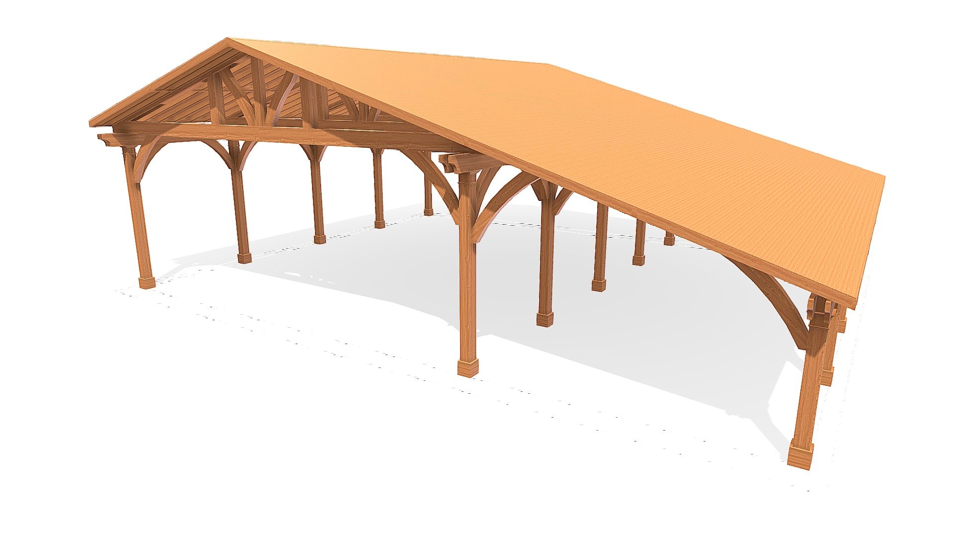 Custom Pavilion 50 ft L x 60ft W - 3D model by Forever Redwood [6d1e8a3 ...