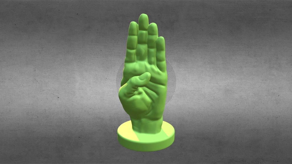 Maltese Sign Language 'b' - 3D model by Bruno De Maeyer (@ohne ...