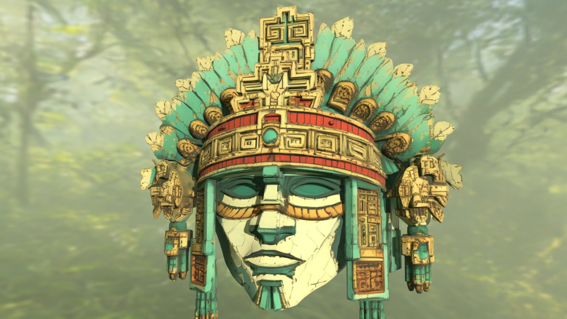 Aztec Spirit Ritual Mask of the Forgotten Empire - 3D model by ARTEL_3D ...