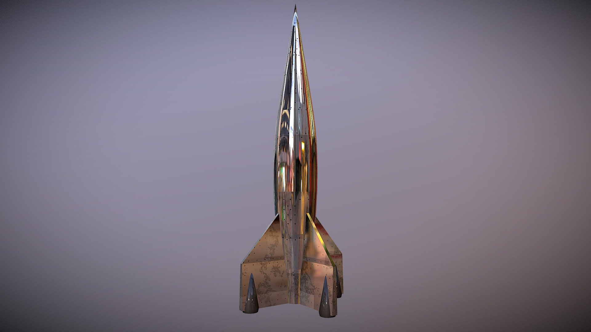 Low-Poly Retro Sci-fi Solid Rocket - Buy Royalty Free 3D model by ...