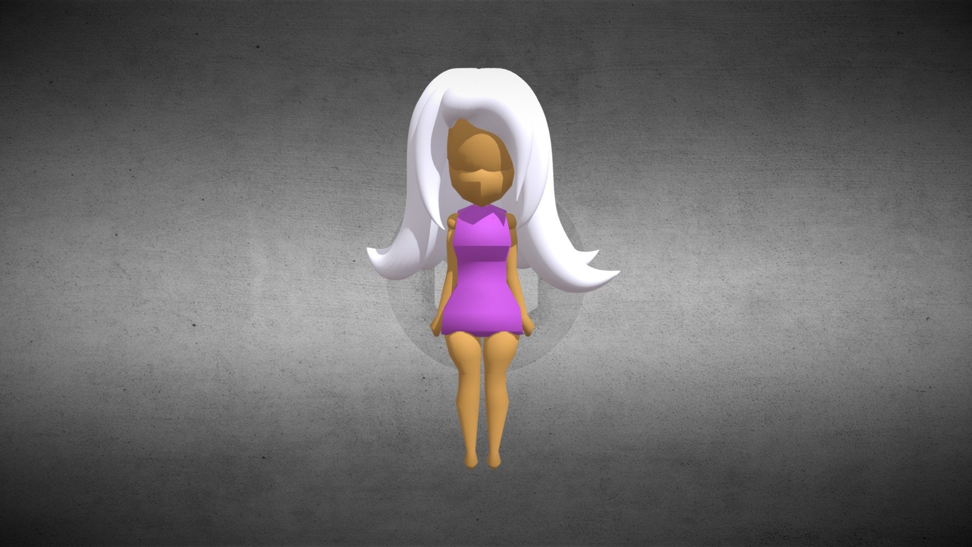Stylized Anime Female Low Poly model - Download Free 3D model by ...