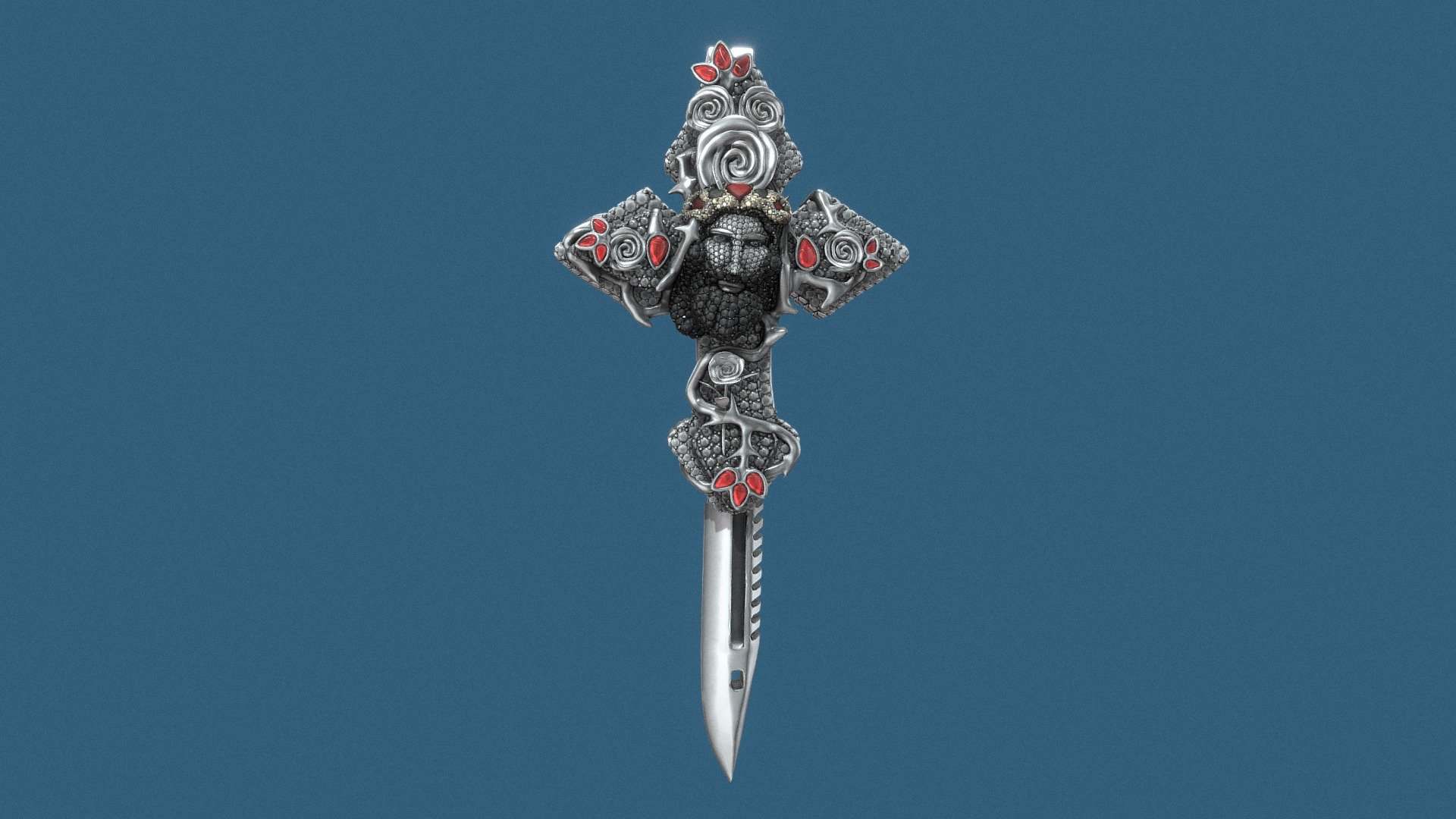 Cross-Knife 3D Model - 3D model by ƚᴎɘbiɿT (@xtrident) [6d27f5c ...