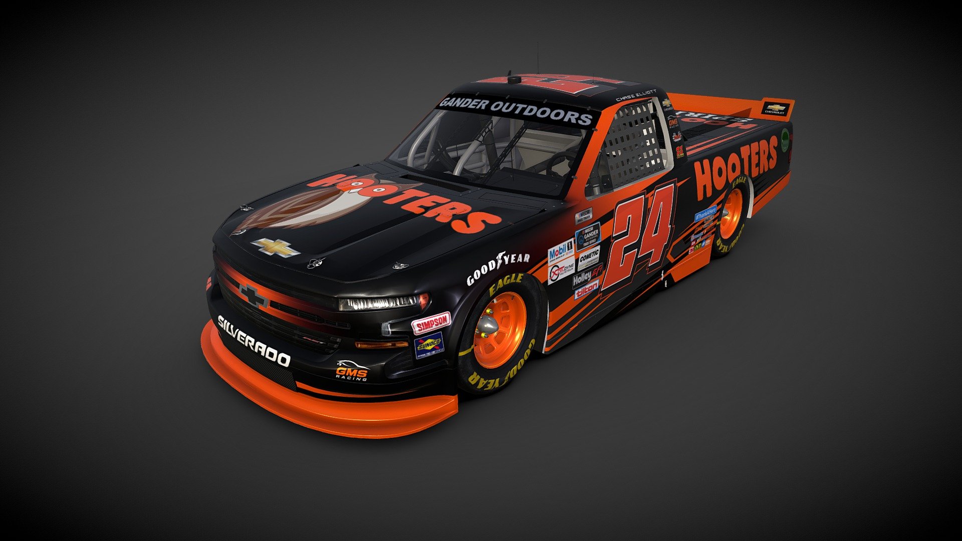 Chevrolet Silverado Nascar Truck Cws 2020-2023 - Buy Royalty Free 3D ...