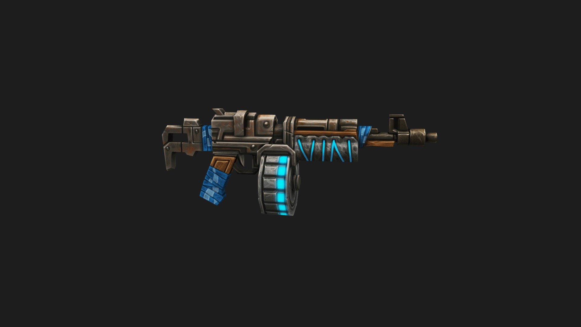 Automatic Gun 07 - 3D model by CC (@ccsf) [6d2afb4] - Sketchfab
