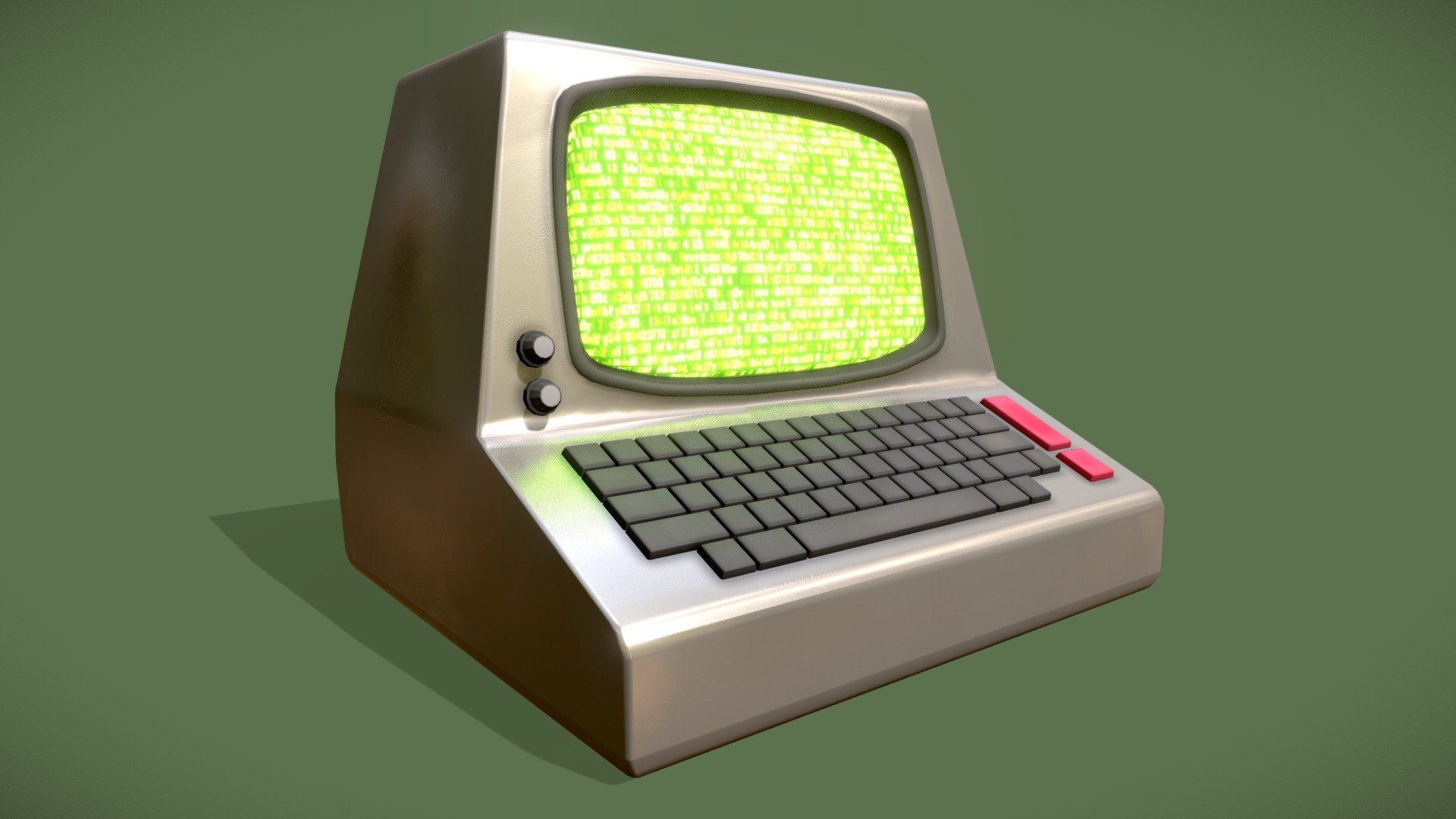 Retro Computer Terminal 🖥️ - 3D model by TheoClarke [6d2cebd] - Sketchfab