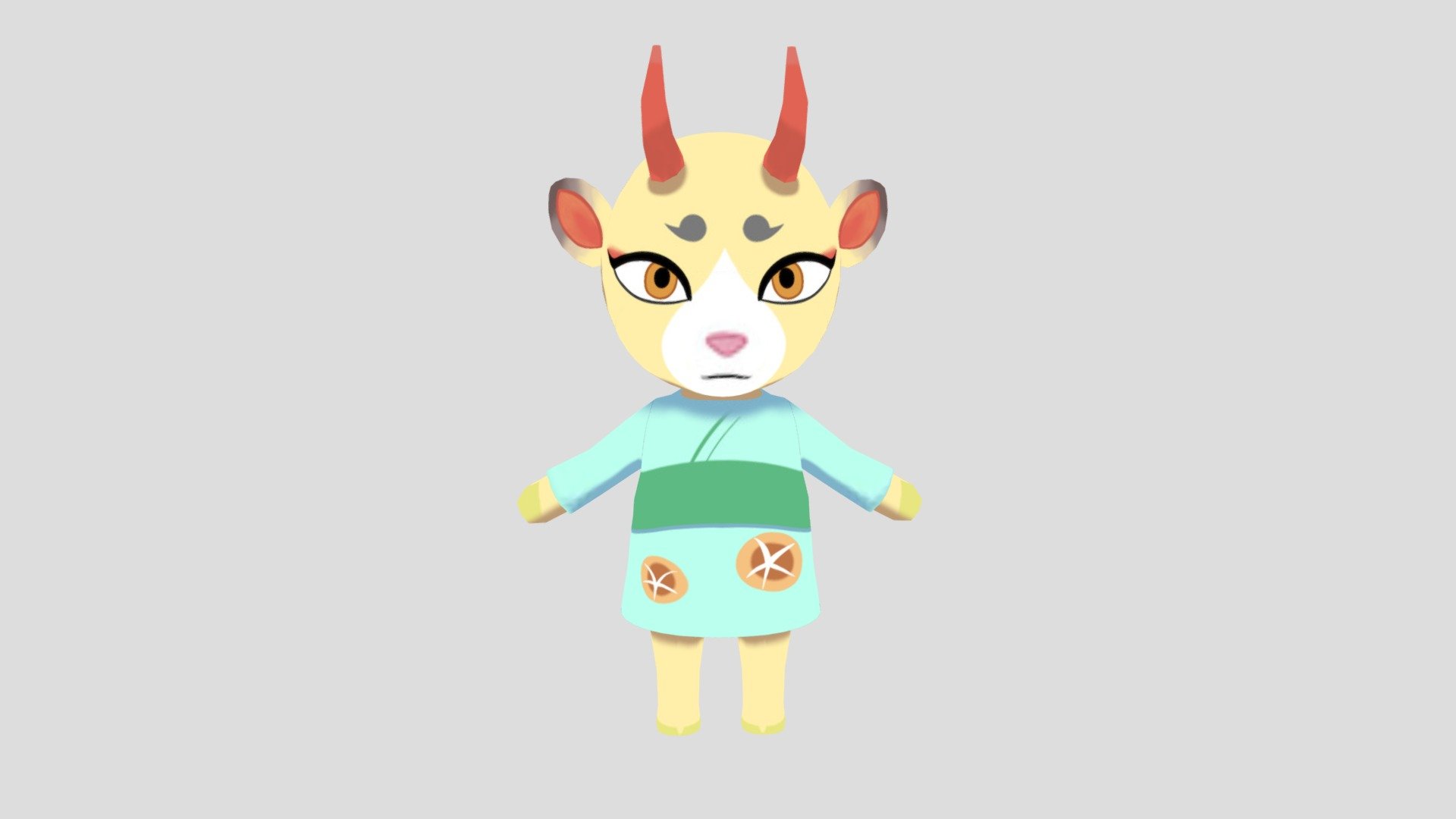 Shino - Animal Crossing New Horizons - 3D model by Casey Cooper 3D ...