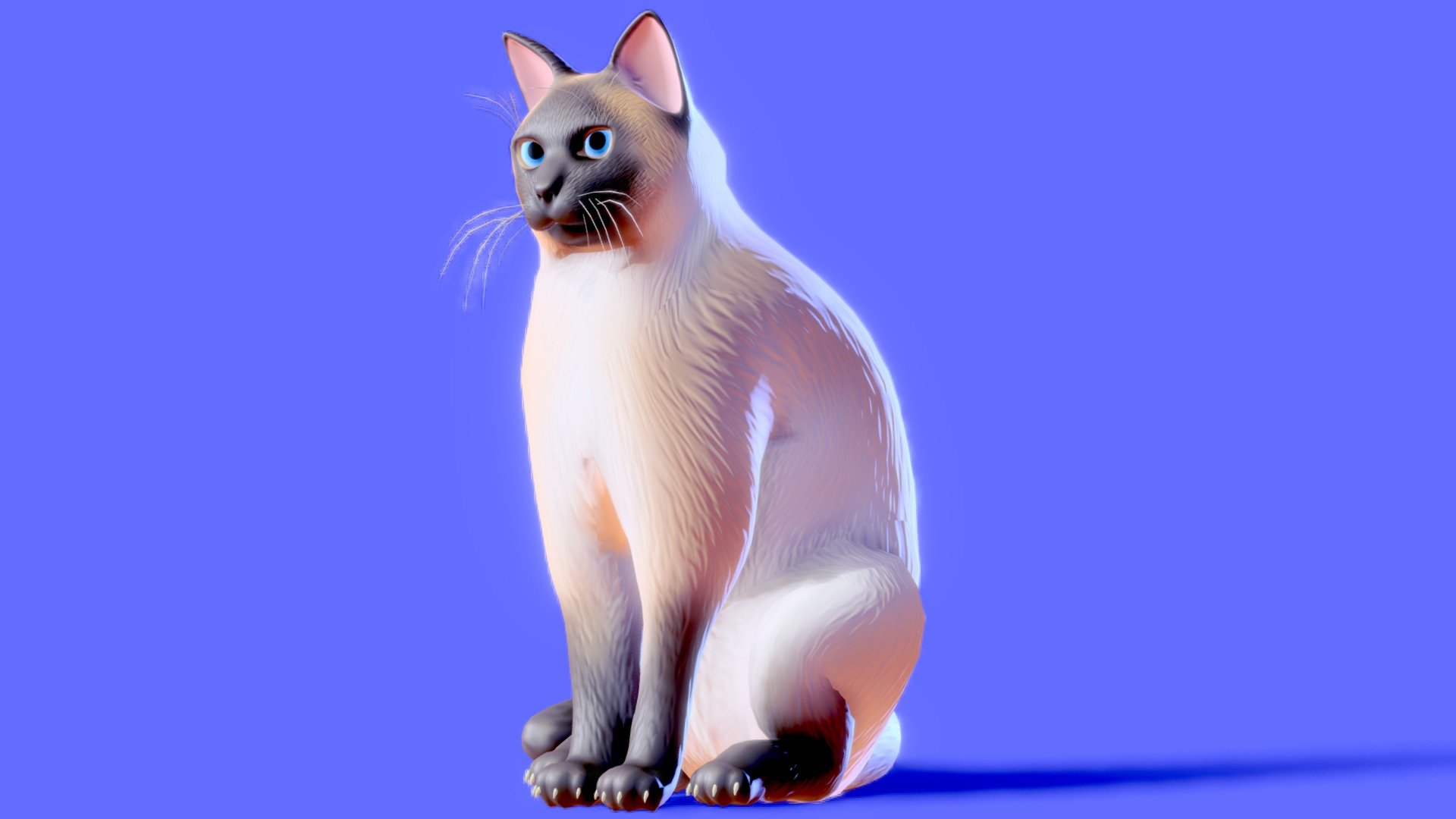 Low poly - Stylized cats - Siamese Cat - Buy Royalty Free 3D model by ...