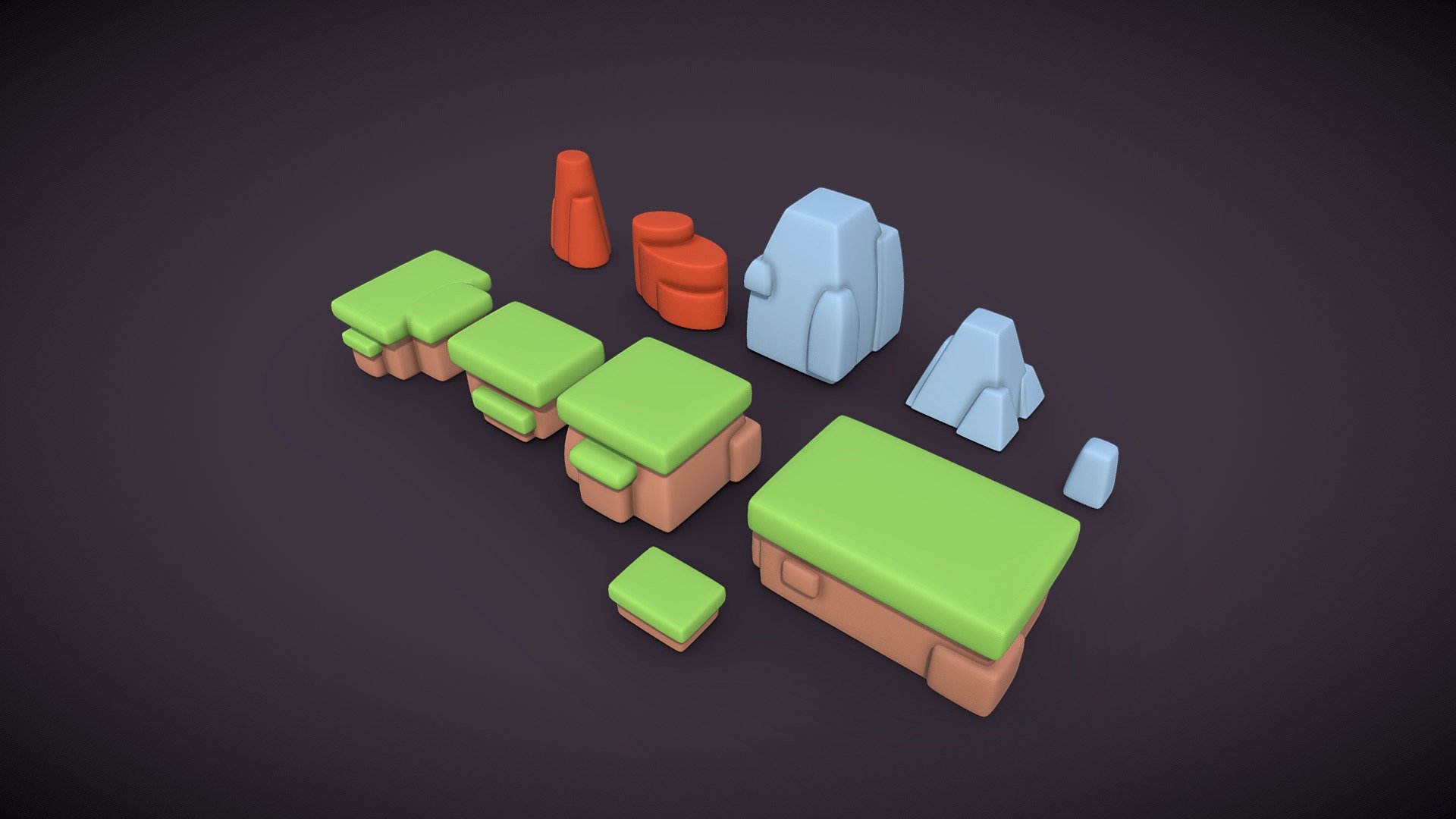 Terrain Pack 01 - Buy Royalty Free 3D model by ethan3darts [6d327f9 ...