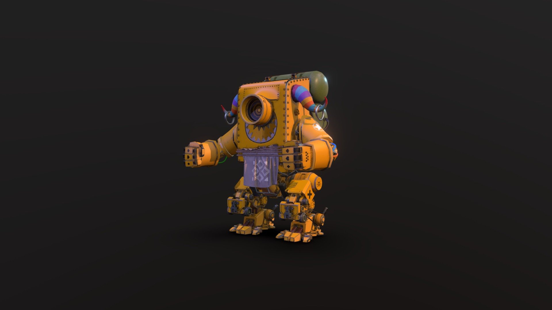 Happy Robot - 3D model by I.A [6d372f6] - Sketchfab