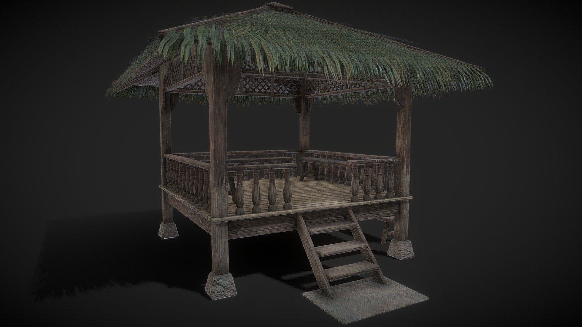 Village Gazebo - 3D model by AliasHasim [6d38931] - Sketchfab