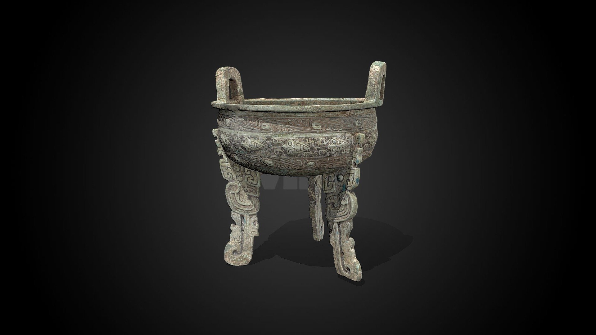 Ding food vessel, 11th-10th century BCE - Download Free 3D model by ...