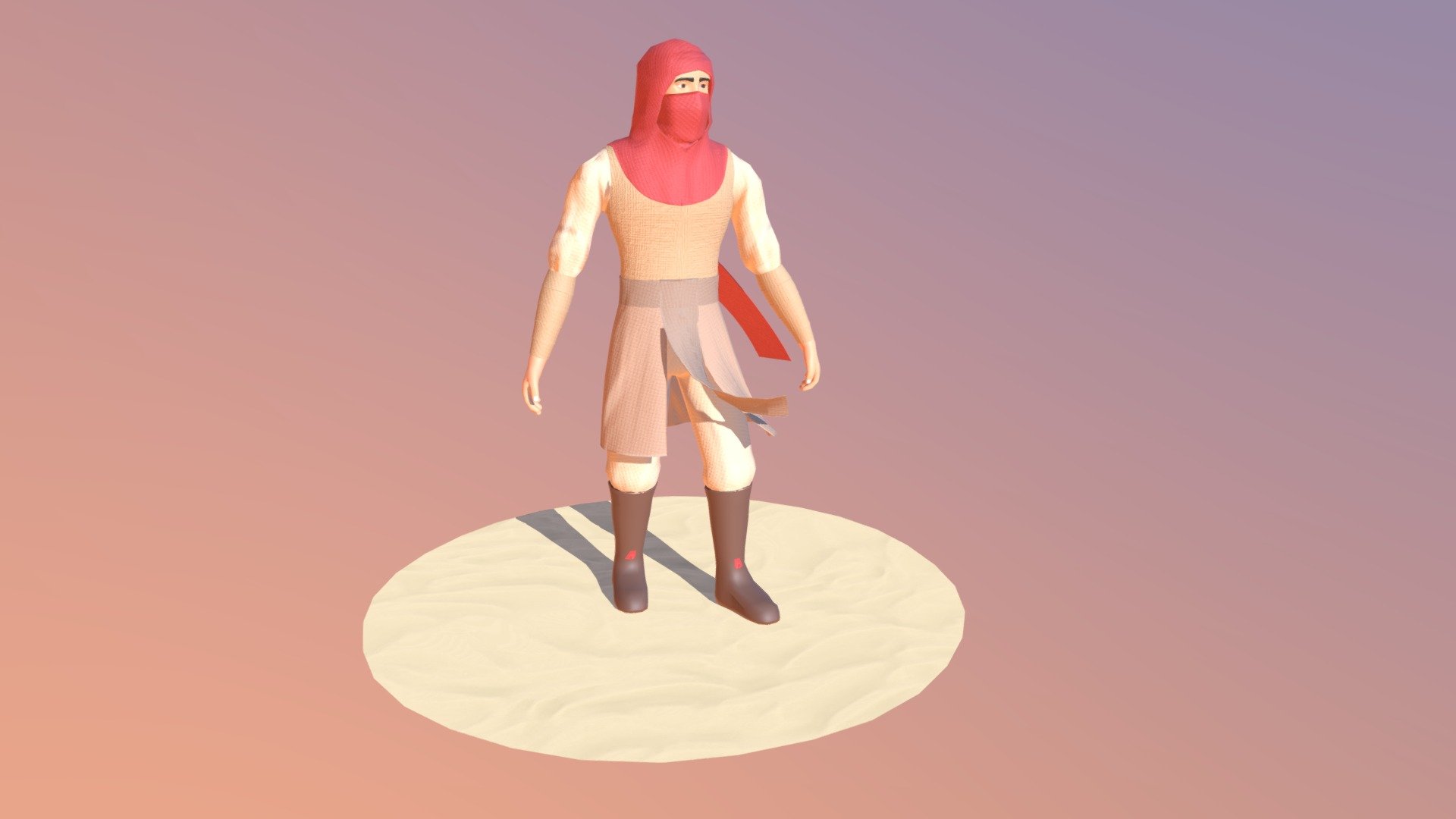 Portfolio Gold - Desert Wanderer (Pose 1) - 3D model by freemanReloaded05 [6d397ae] - Sketchfab